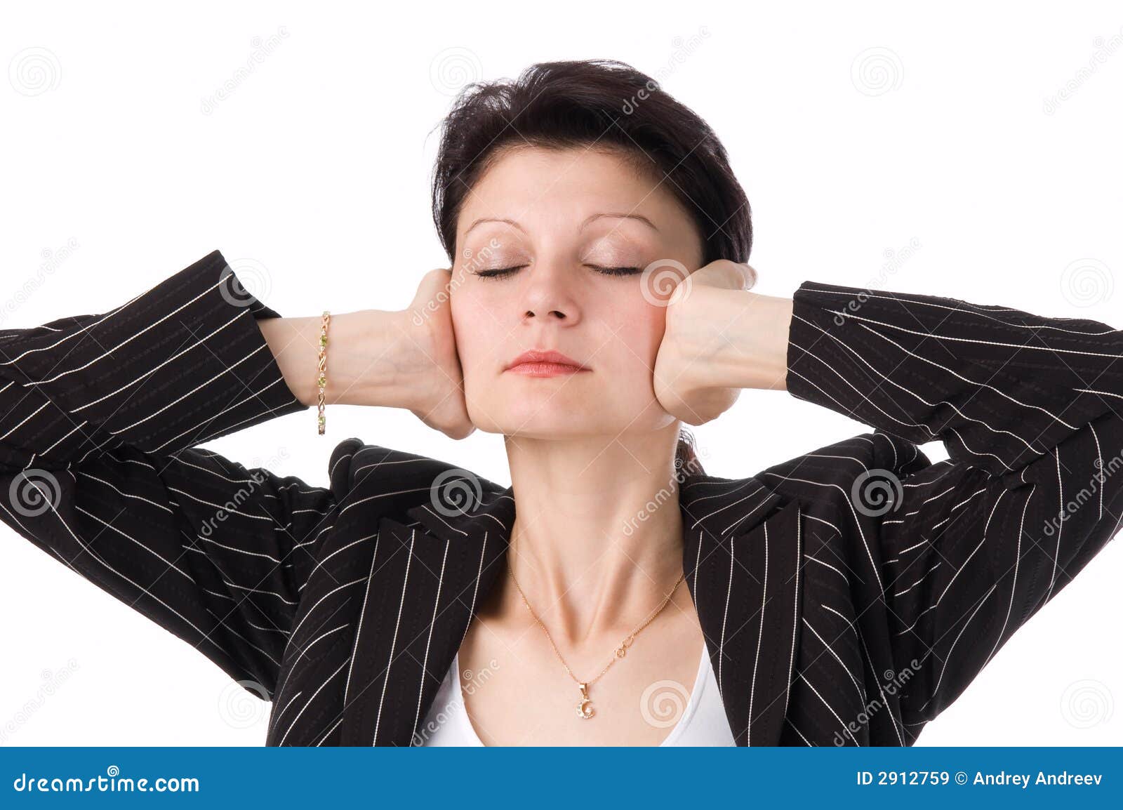 I See Nothing, I Hear Nothing. Stock Image - Image of white, serious ...