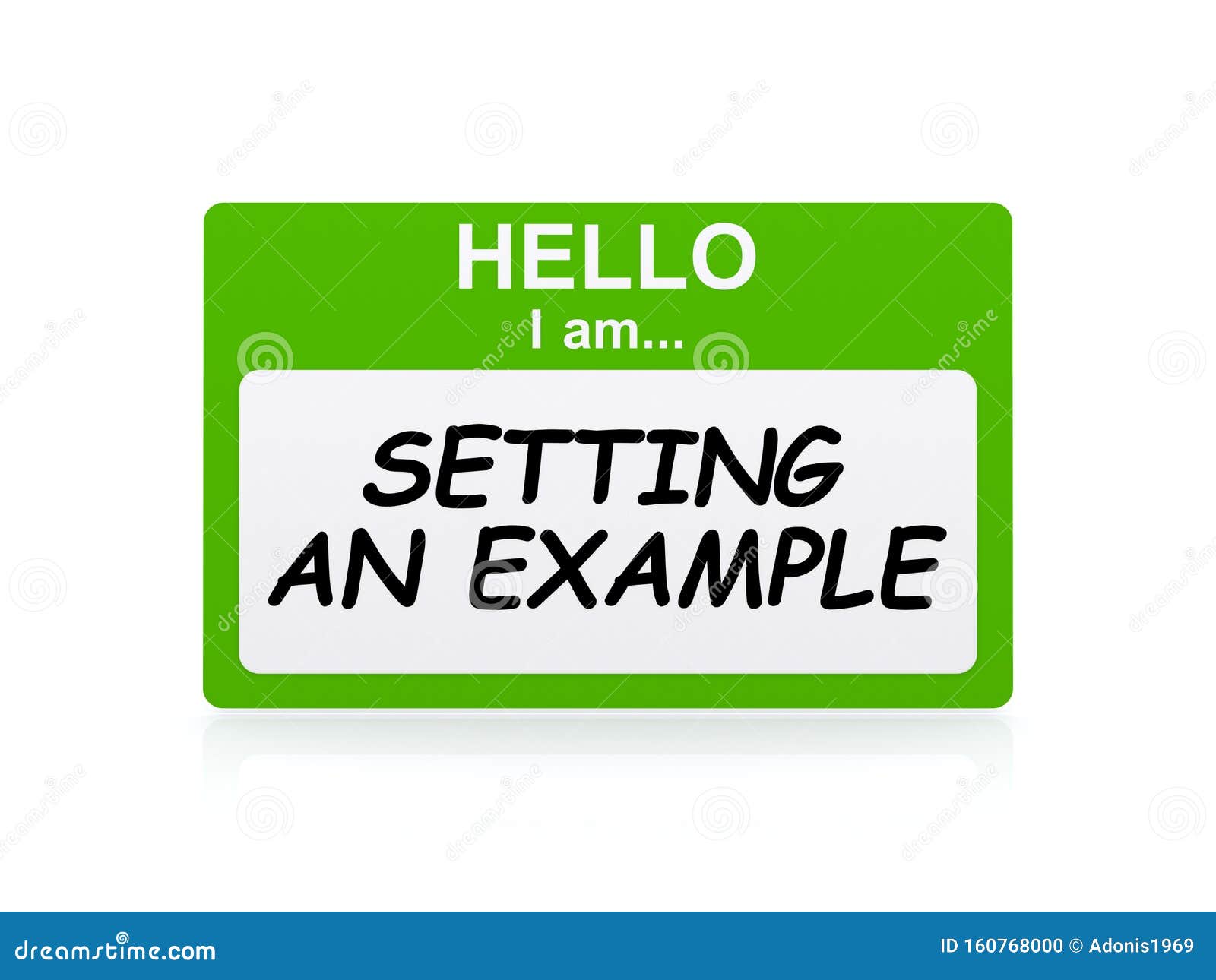 I am Setting an Example Tag Stock Illustration - Illustration of ...