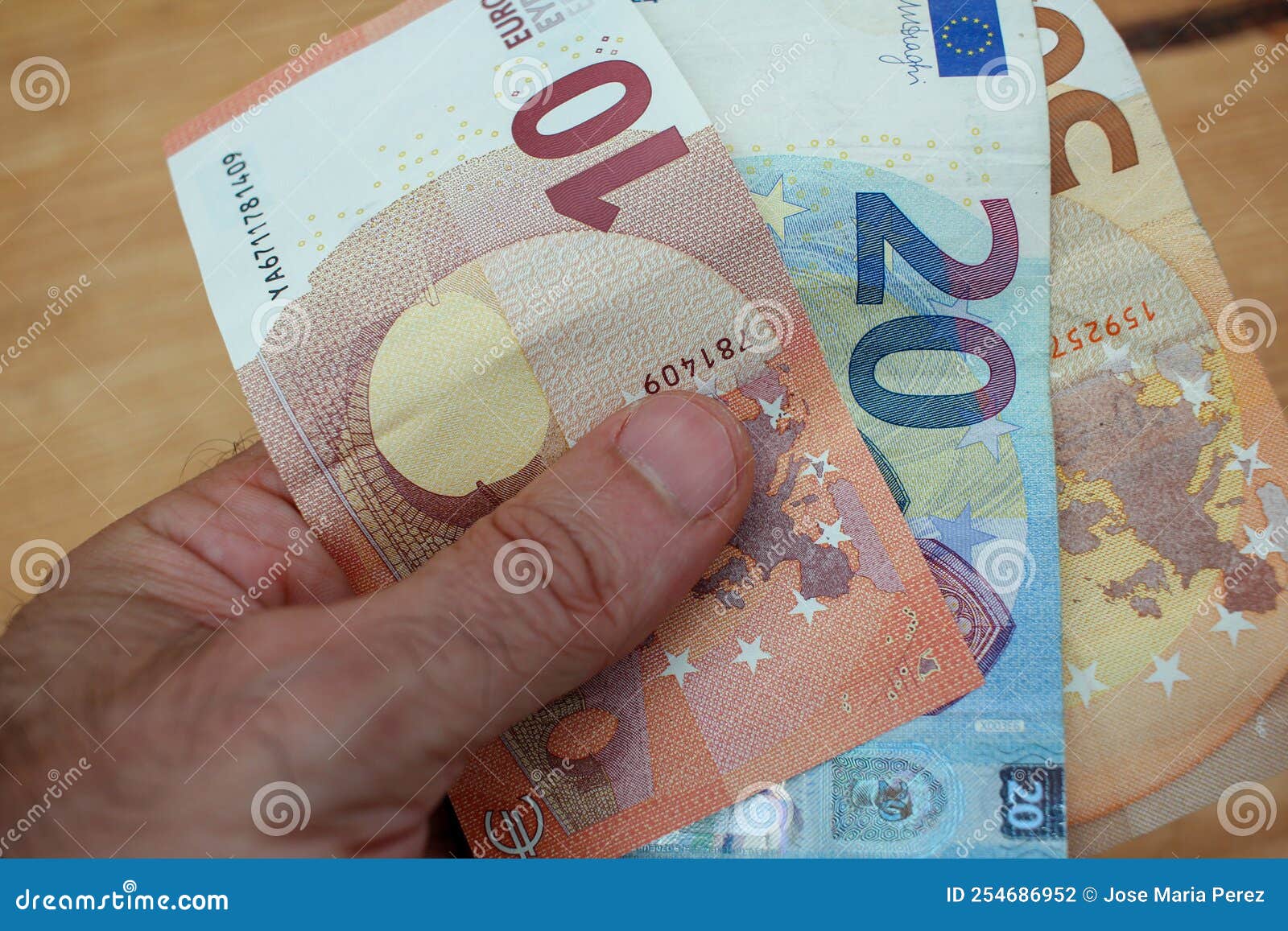 I pay many euros each day stock photo. Image of account - 254686952