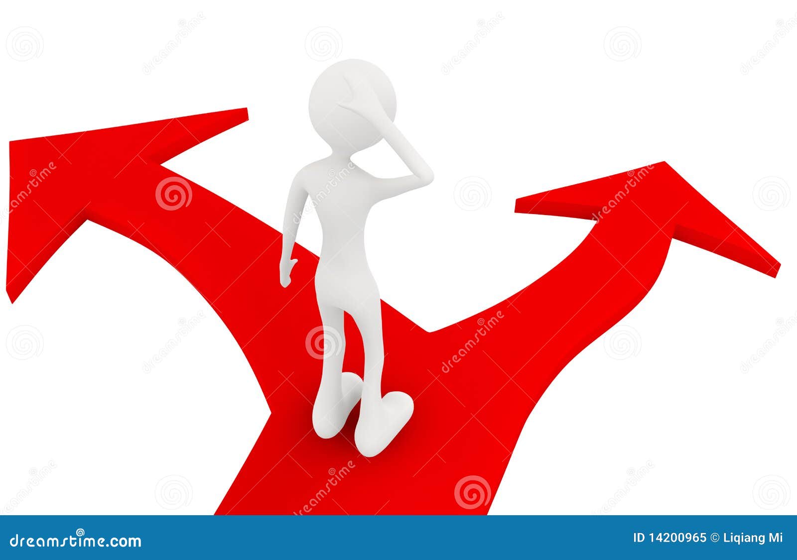 I stand on bifurcated stock illustration. Illustration of beauty - 14200965