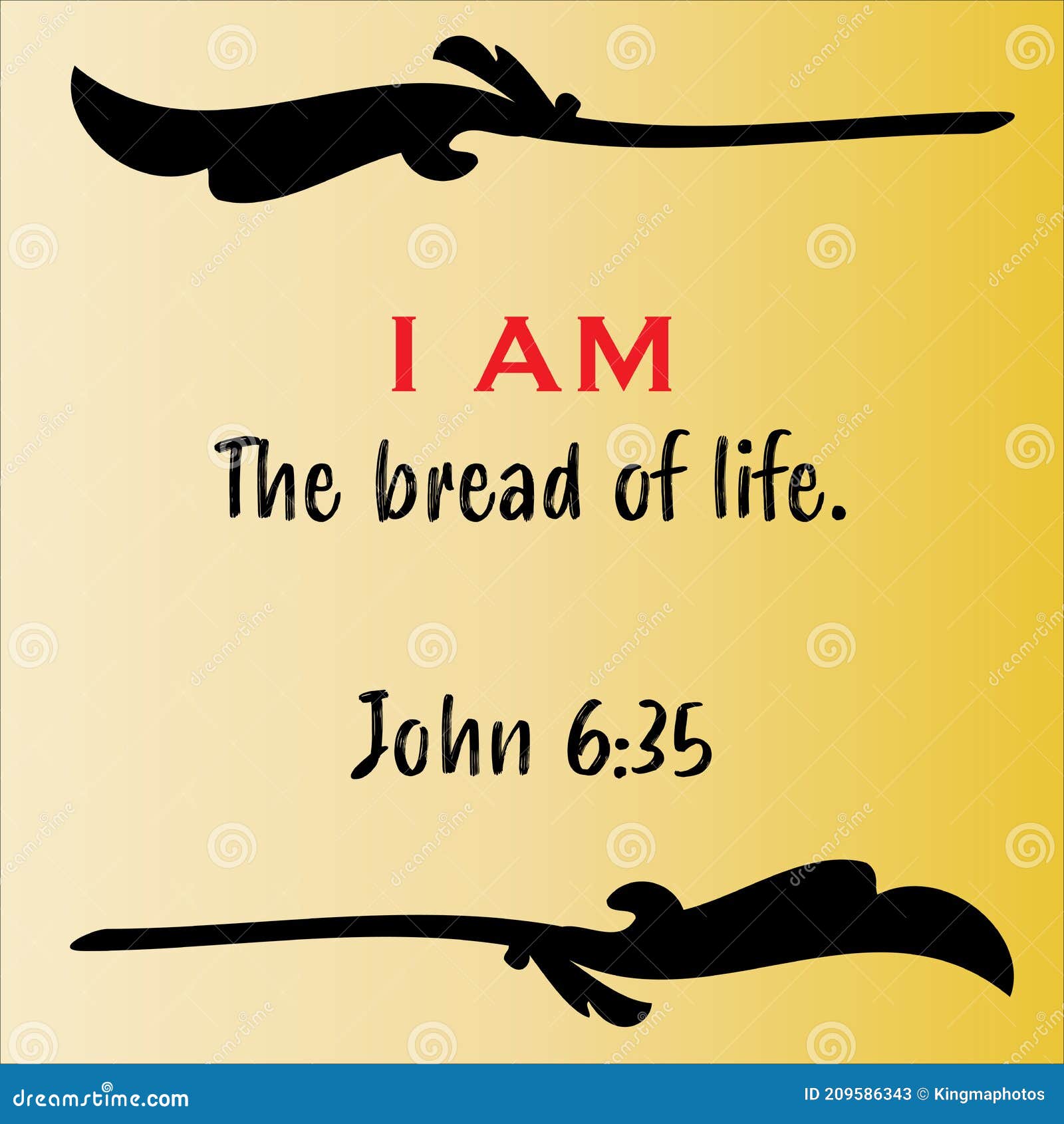 Jesus` I am the Bread of Life Vector Stock Vector - Illustration of ...