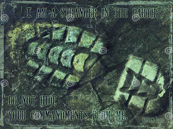 I am a STRANGER Religious Background Stock Illustration - Illustration ...