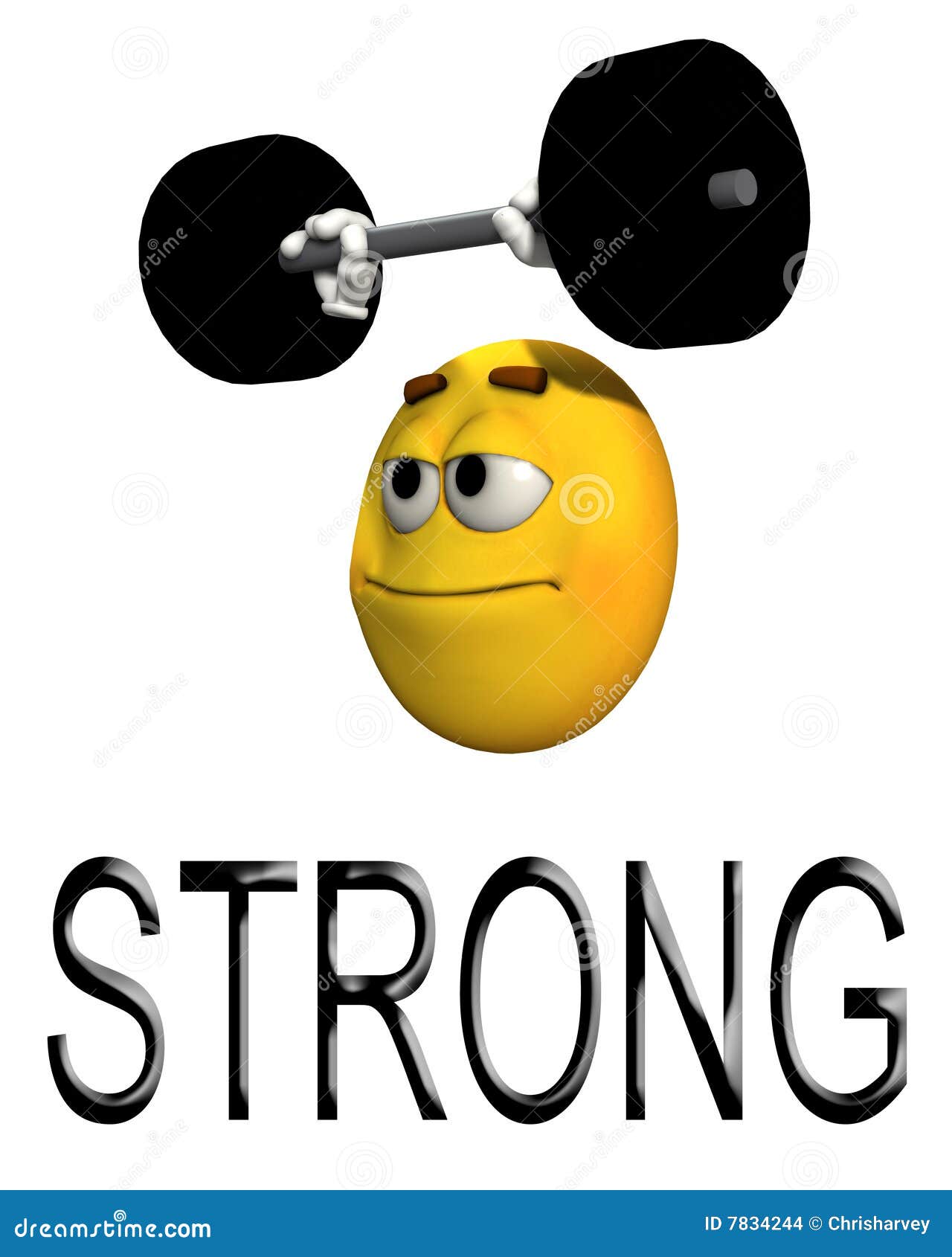 I am Strong with Text stock illustration. Illustration of power - 7834244