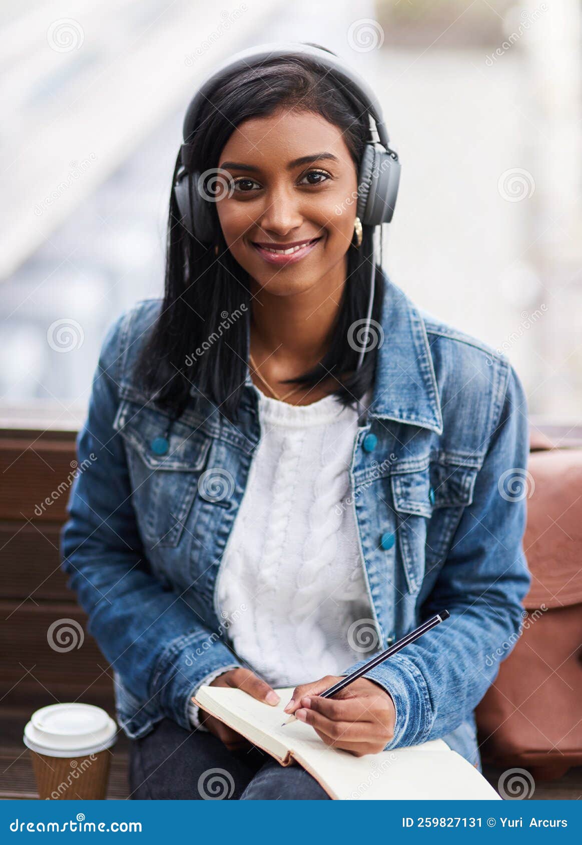 I Study Hard because Its Worth it. a Young Woman Making Notes while ...