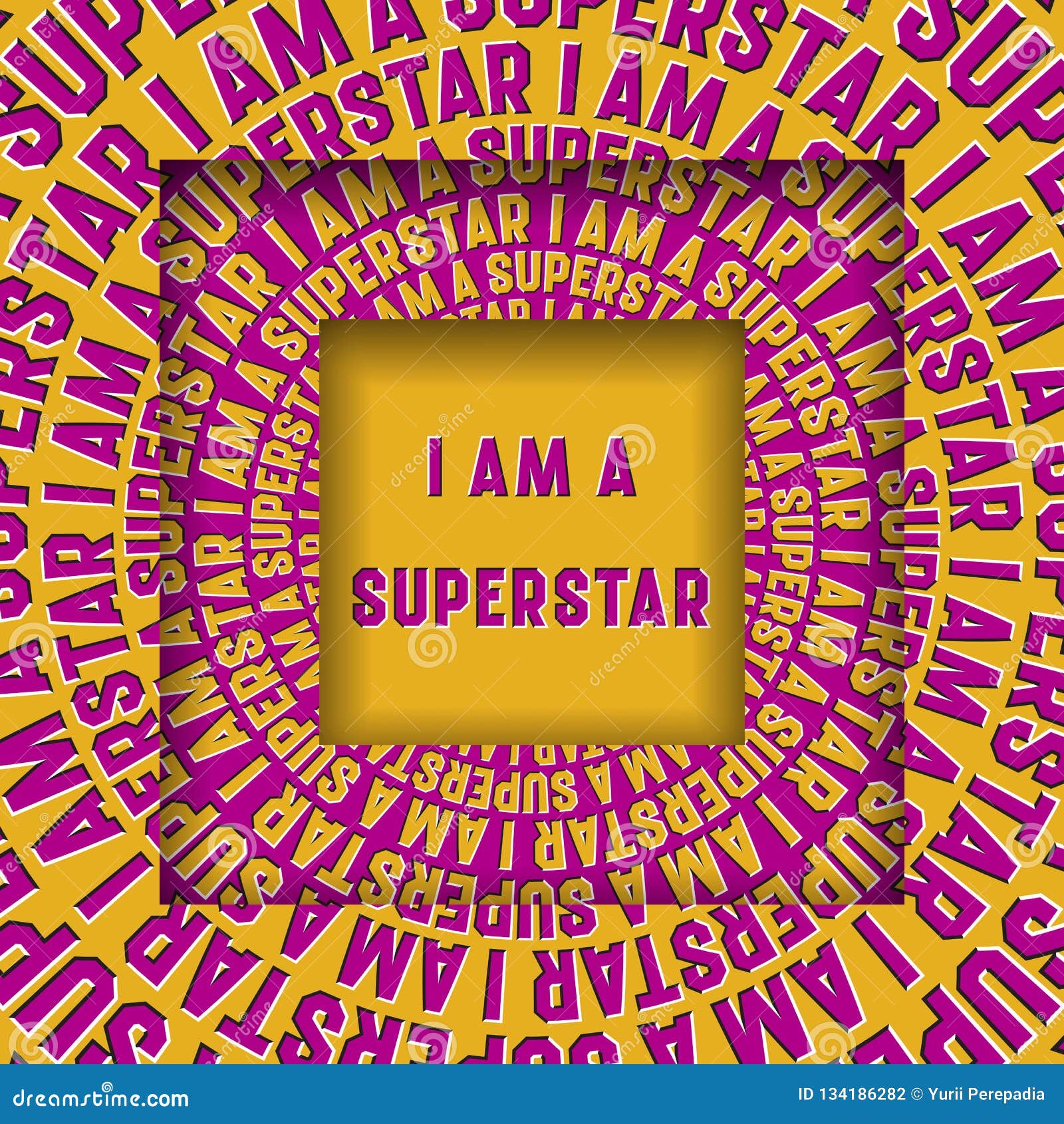 I am a Superstar Message in Square Frames with a Moving Circular Pink ...