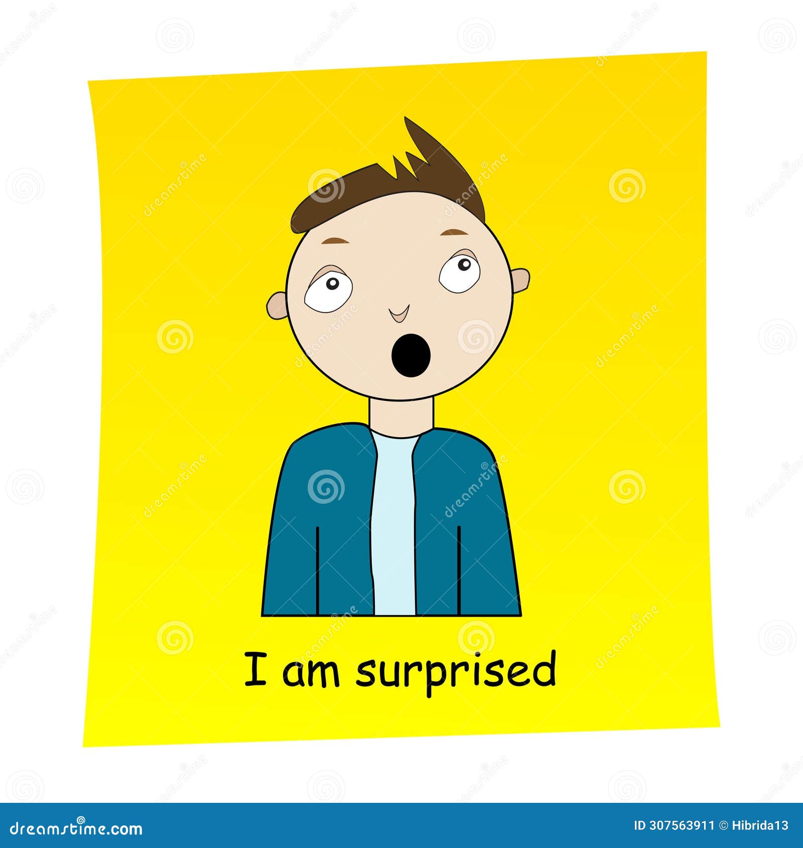 Surprised Or Ashamed Cartoon Young Man Comic Character | CartoonDealer ...