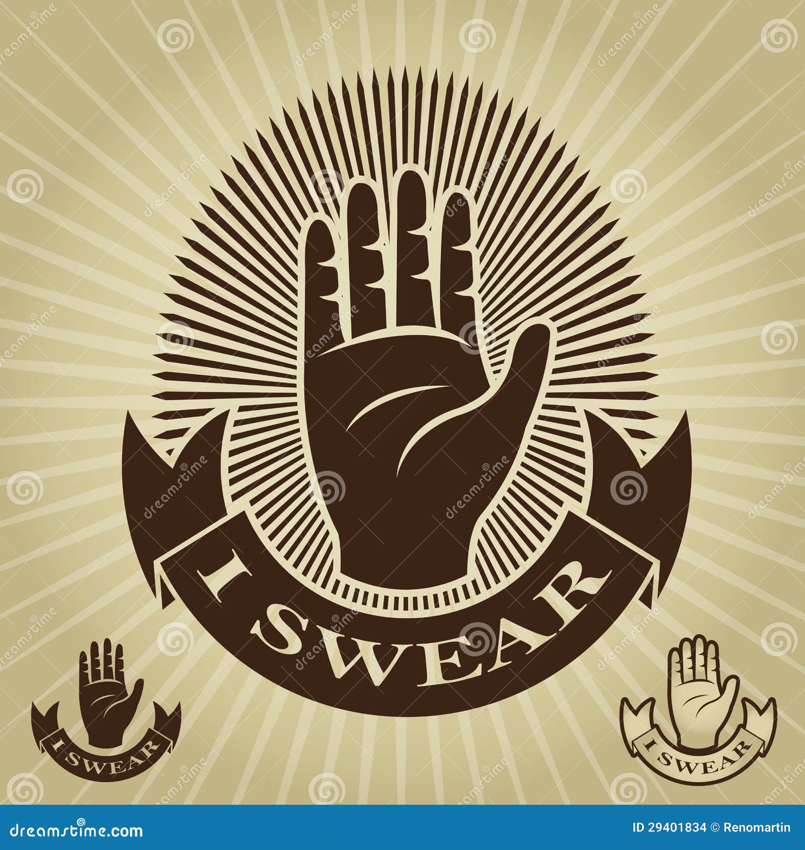 I Swear Vintage Seal / Mark Stock Vector - Illustration of number ...