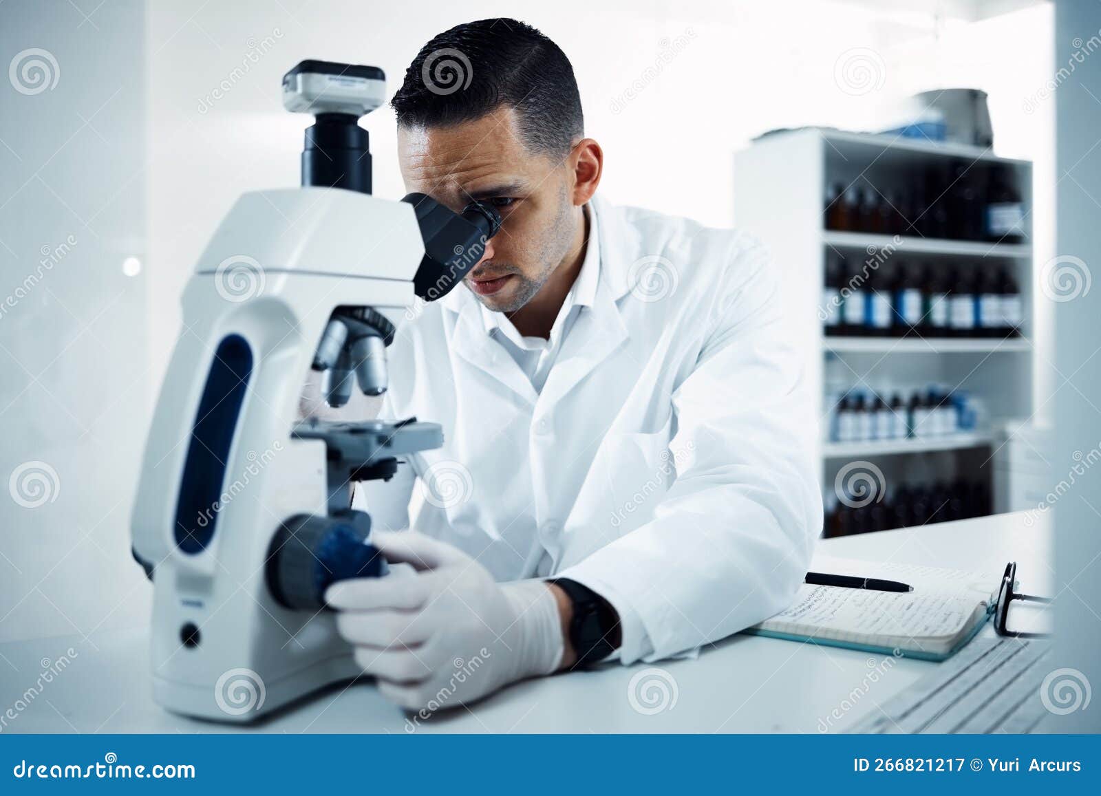 I Think I See Something...a Young Scientist Using a Microscope in a ...