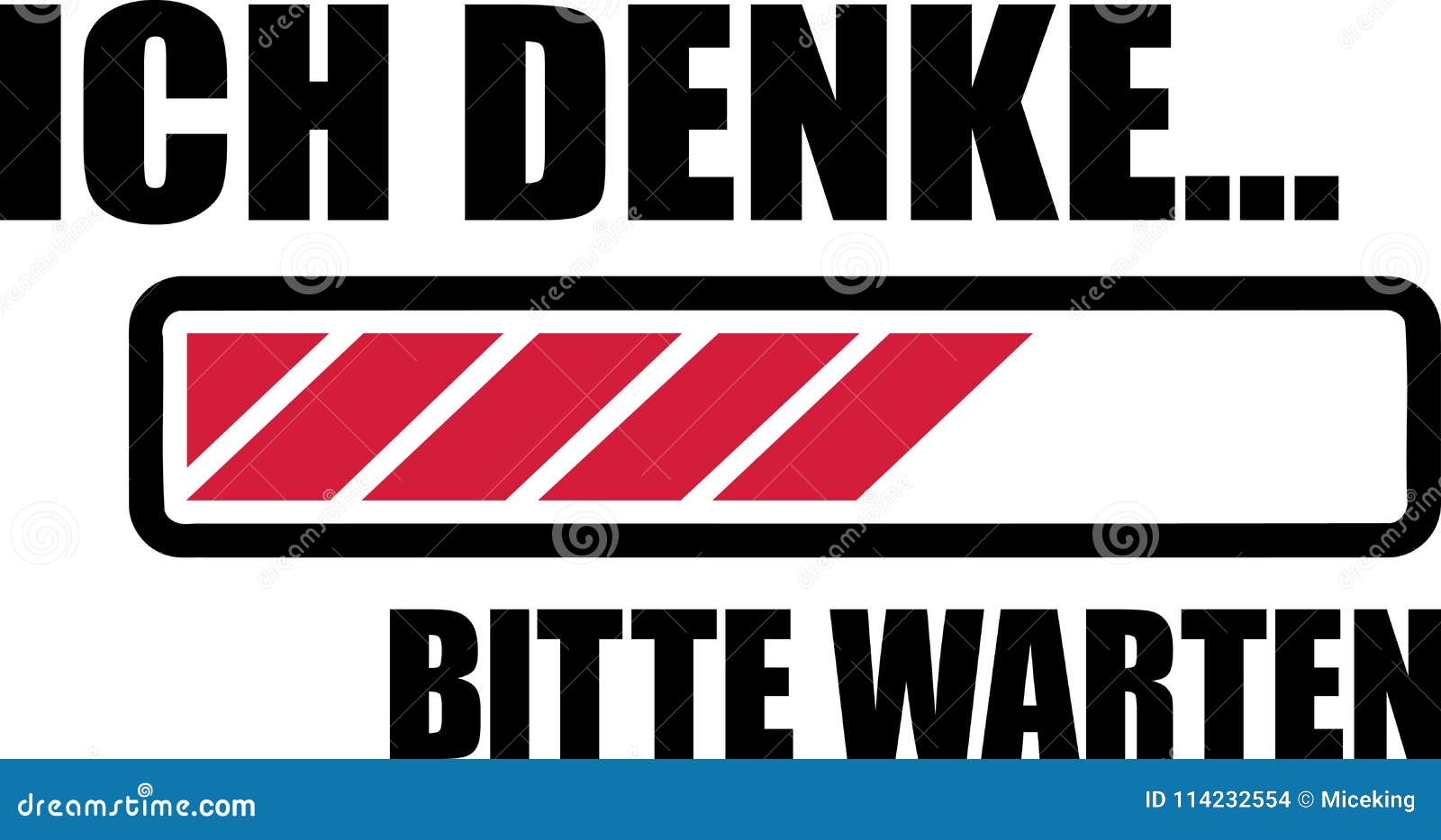 I am Thinking, Please Wait German Stock Vector - Illustration of wait ...