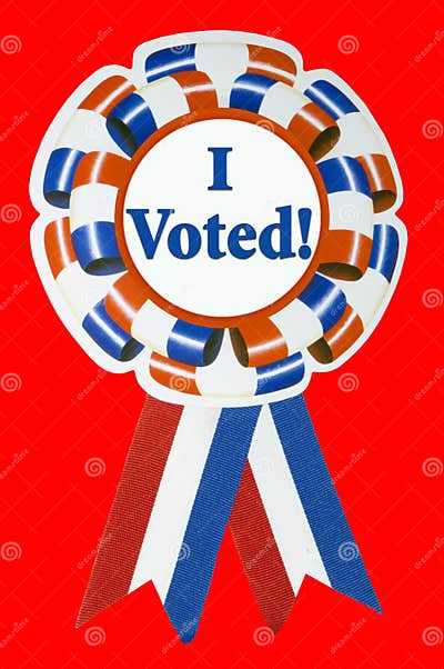 I voted ribbon stock photo. Image of winner, count, compete - 4673052