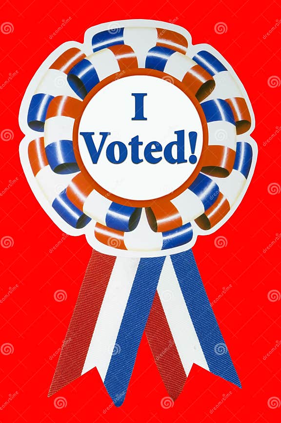 I voted ribbon stock photo. Image of winner, count, compete - 4673052
