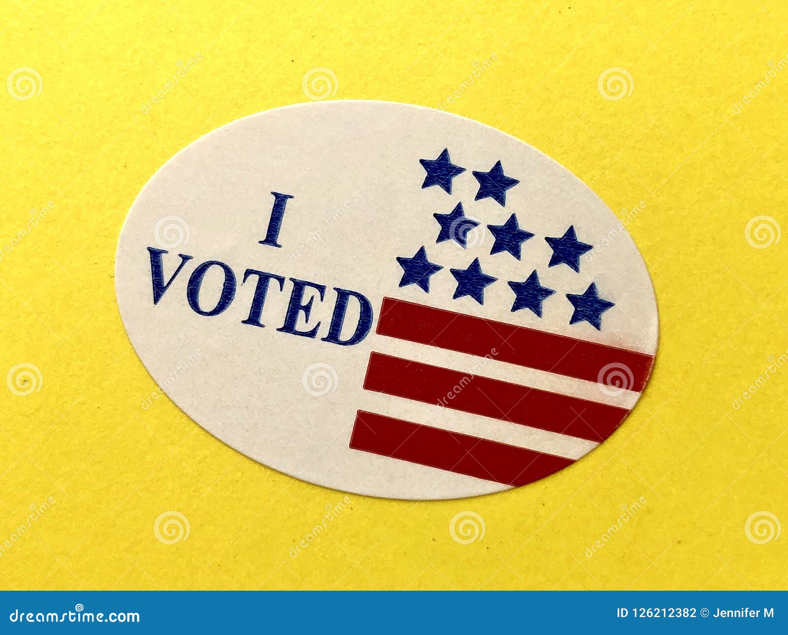 I voted sticker stock photo. Image of states, politician - 126212382