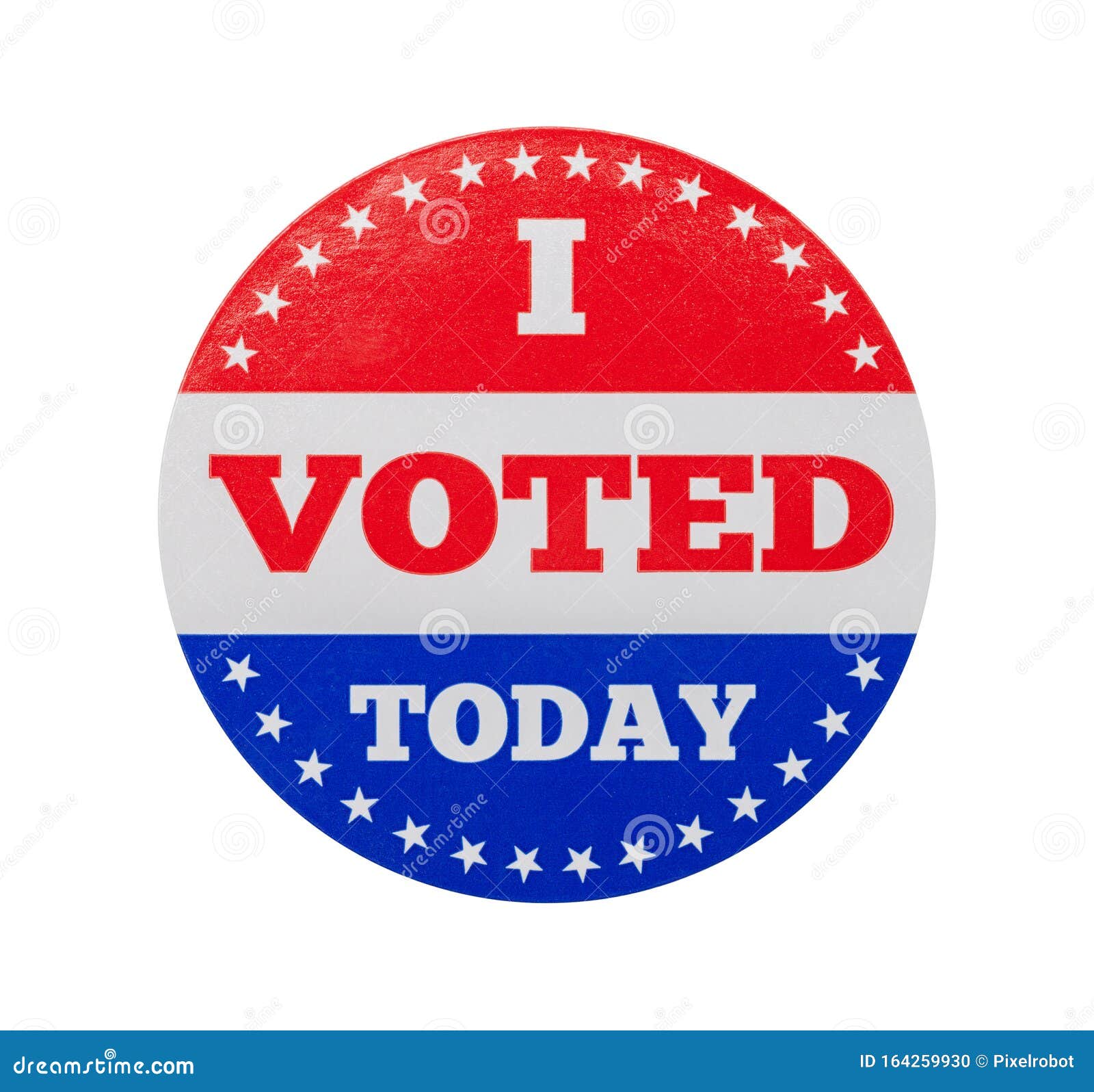 I Voted Today Sticker stock photo. Image of label, elections - 164259930