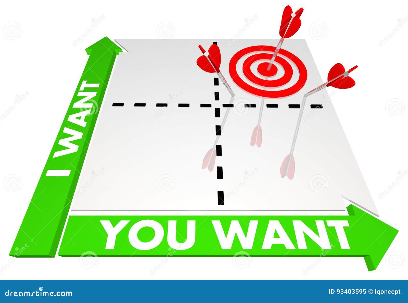 I Vs You Want Needs Decision Matrix Stock Illustration - Illustration ...