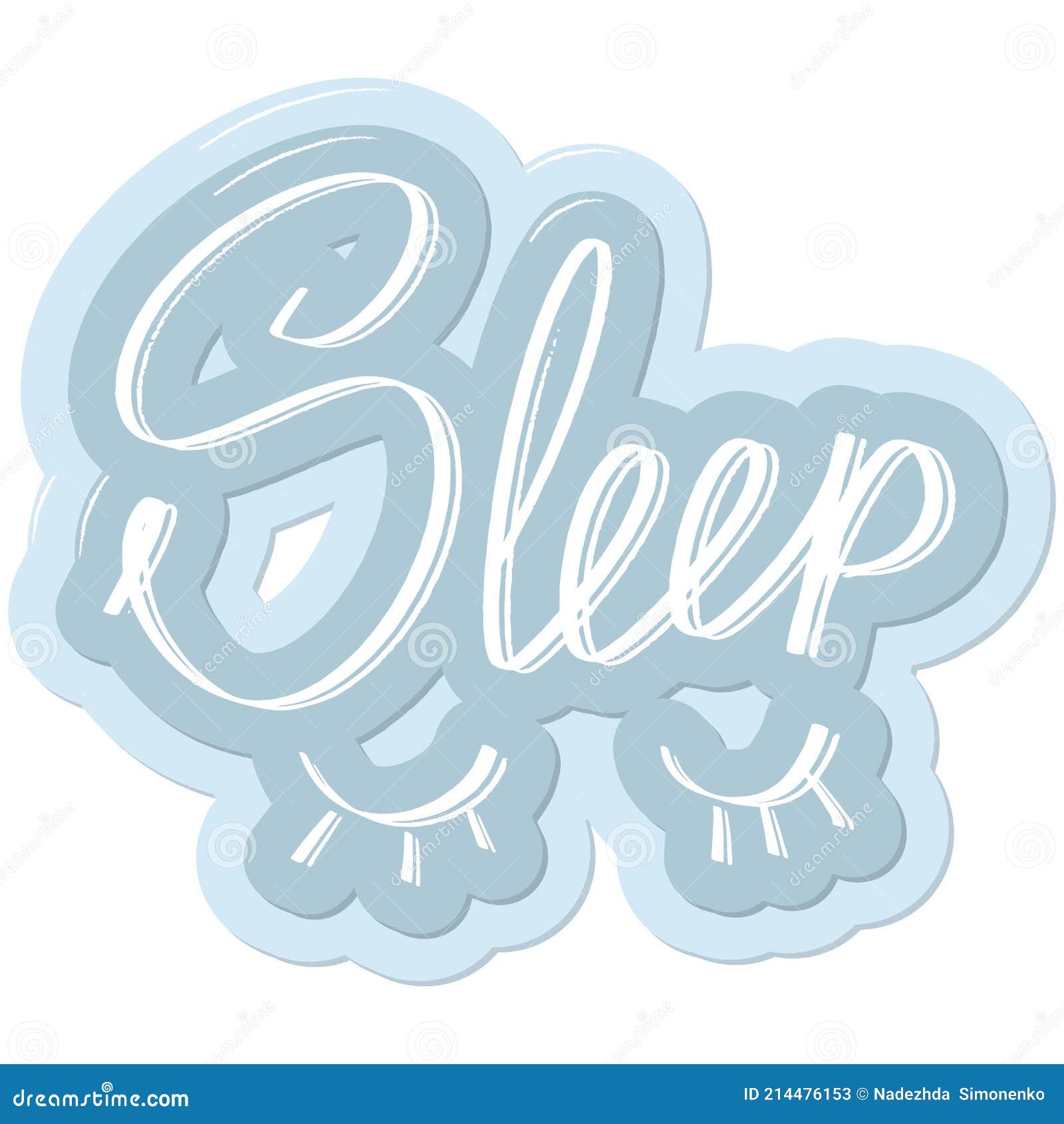 I Want To Sleep Vector Lettering Illustration Stock Vector ...