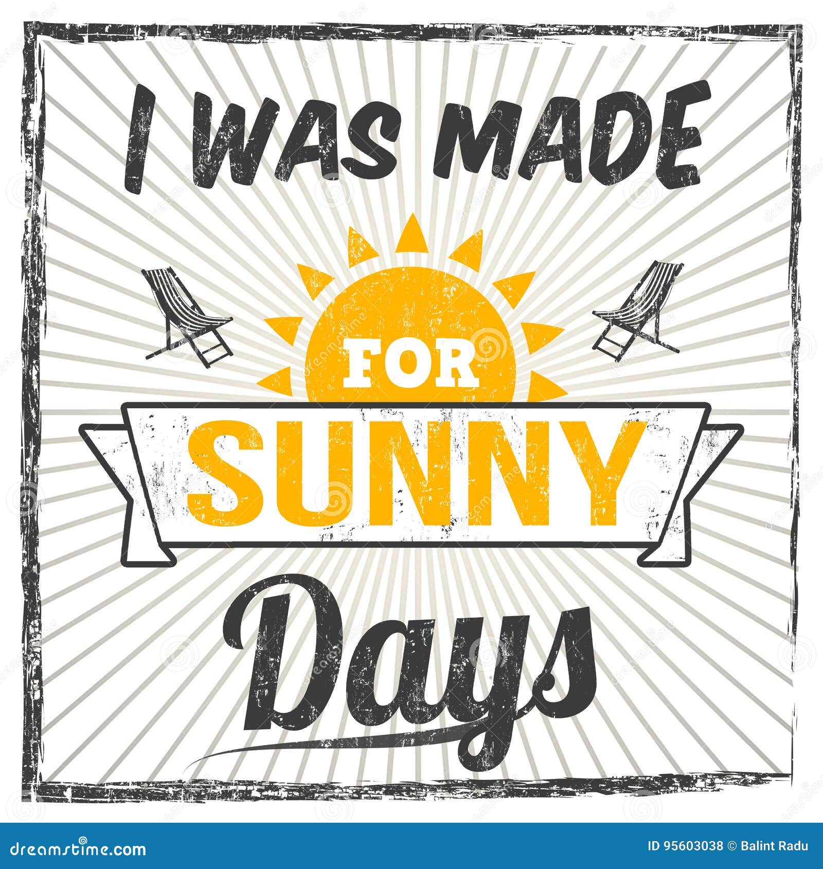 I Was Made for Sunny Days Typography Print Design Stock Vector ...