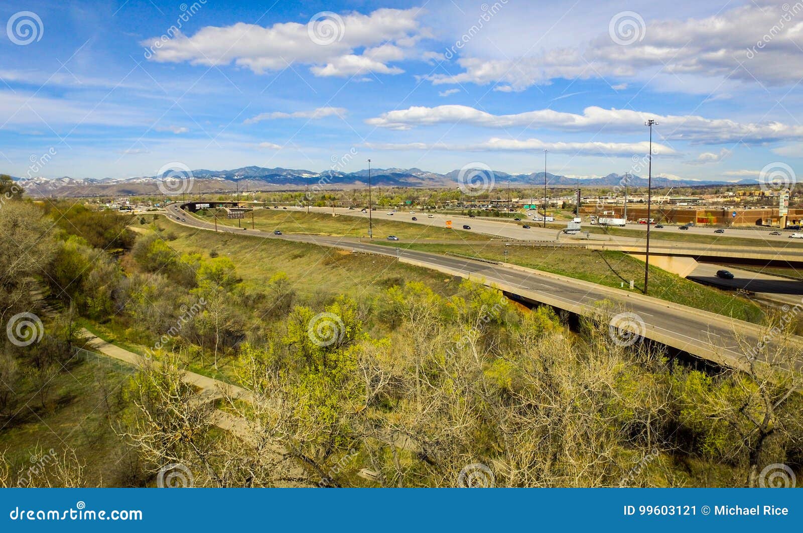 I70 in Western Denver stock image. Image of runs, national - 99603121