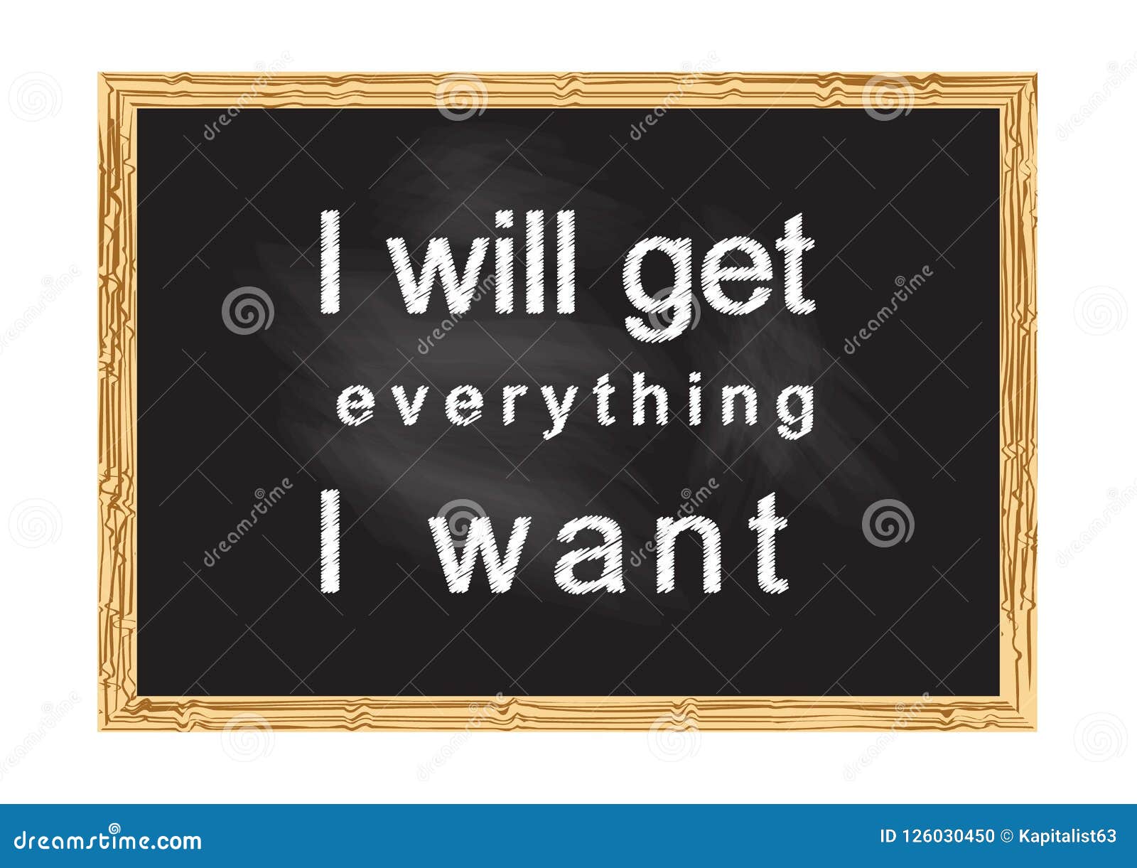 I Will Get Everything I Want Vector Illustration Stock Vector ...