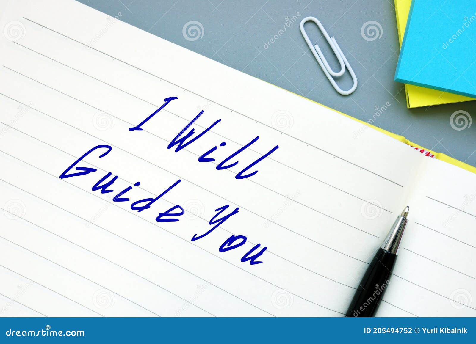 I Will Guide You Inscription on the Page Stock Photo - Image of home ...
