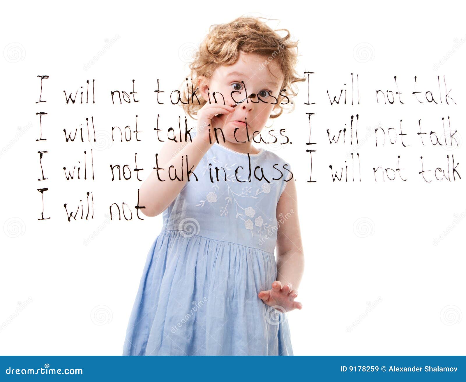 I Will Not Talk in Class stock image. Image of class, elementary - 9178259