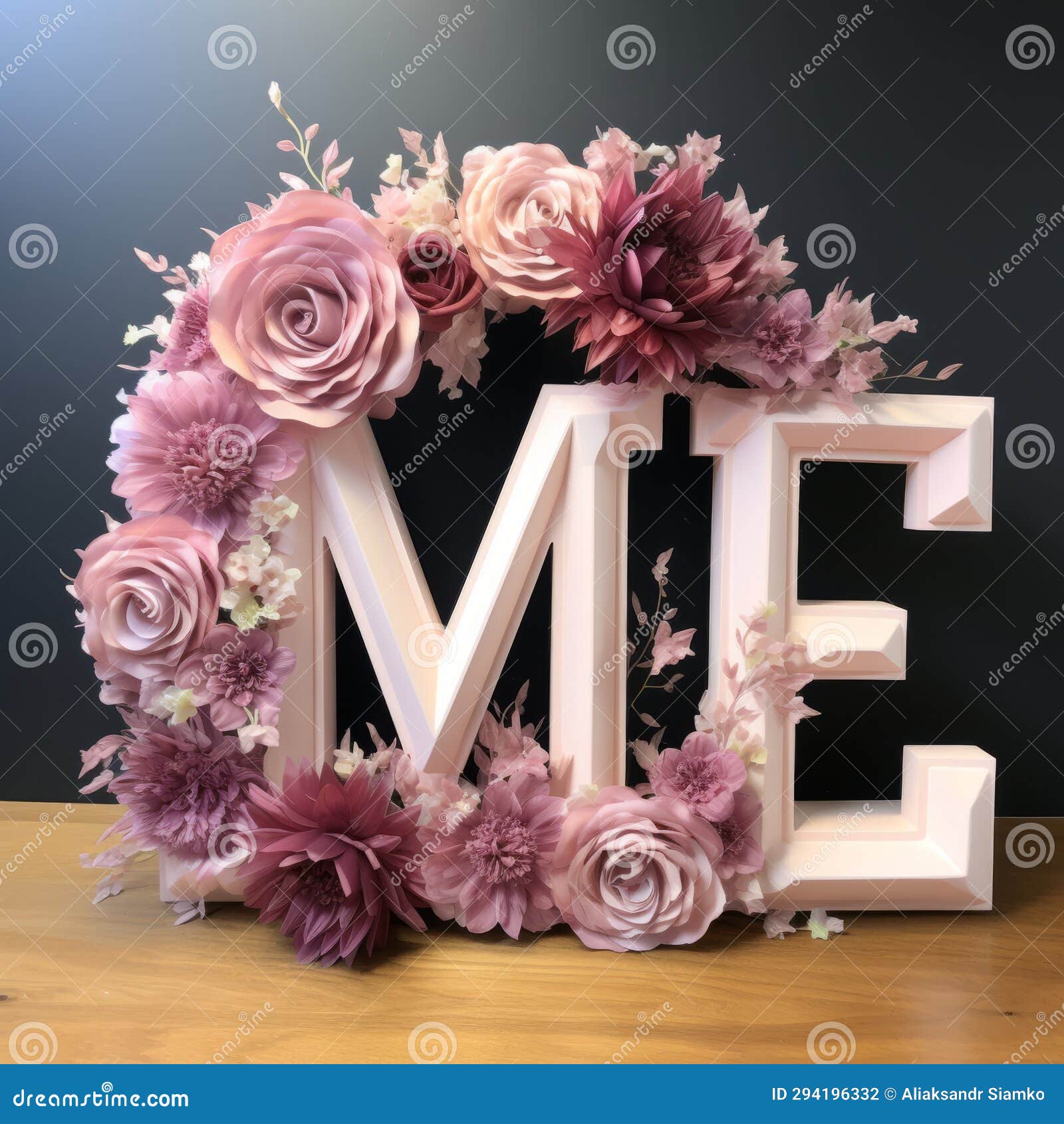 I am Written in 3D Flower Arrangement Stock Illustration - Illustration ...