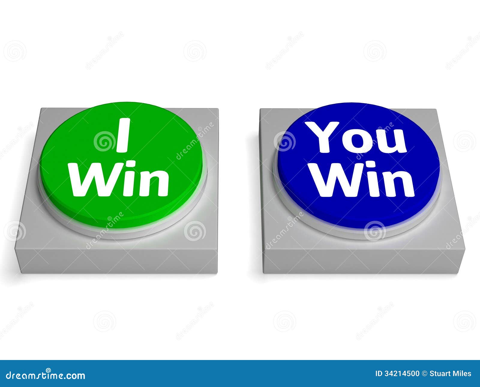 I You Win Button Shows Winning or Losing Stock Illustration ...