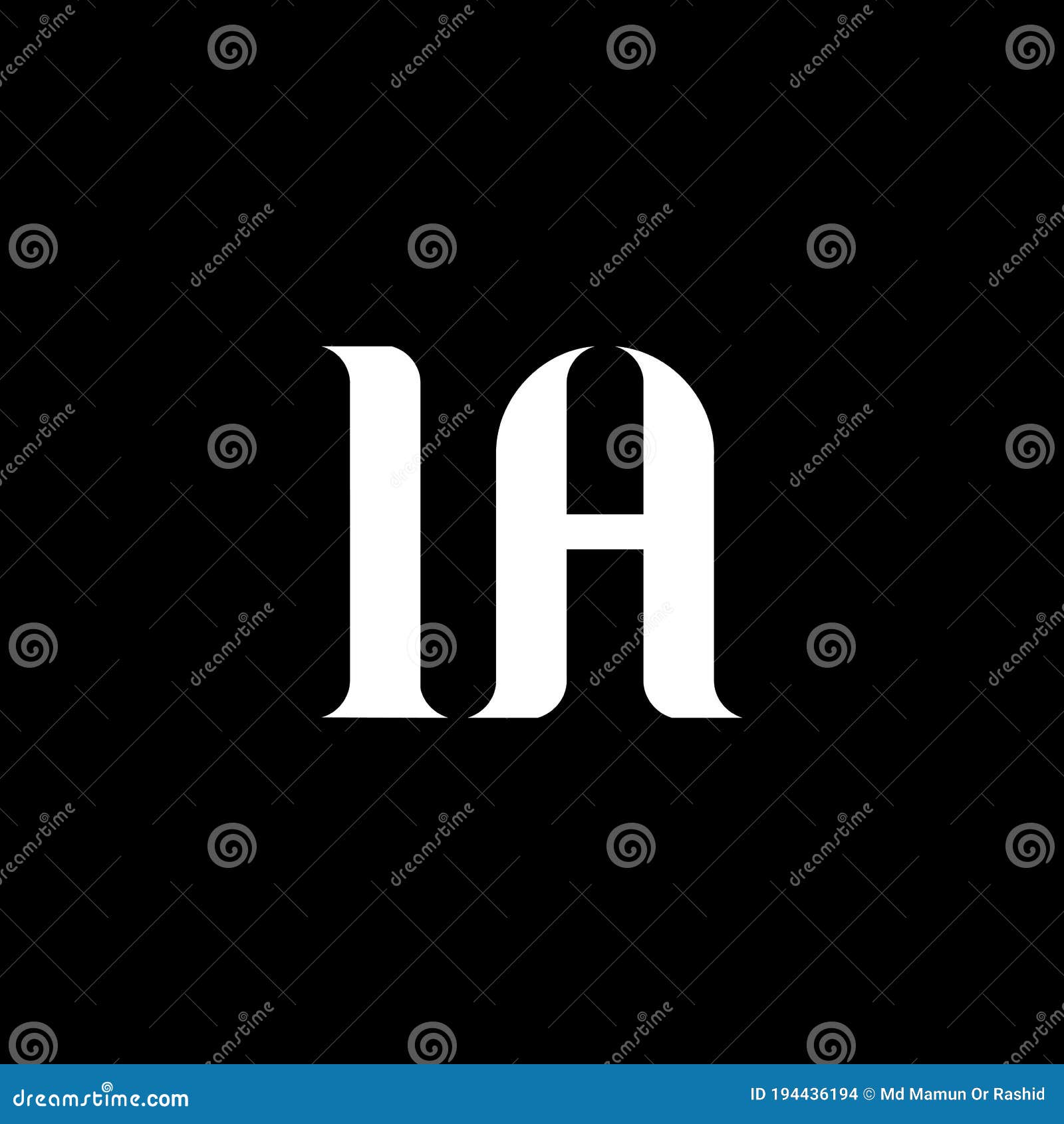 IA I a Letter Logo Design. Initial Letter IA Uppercase Monogram Logo ...