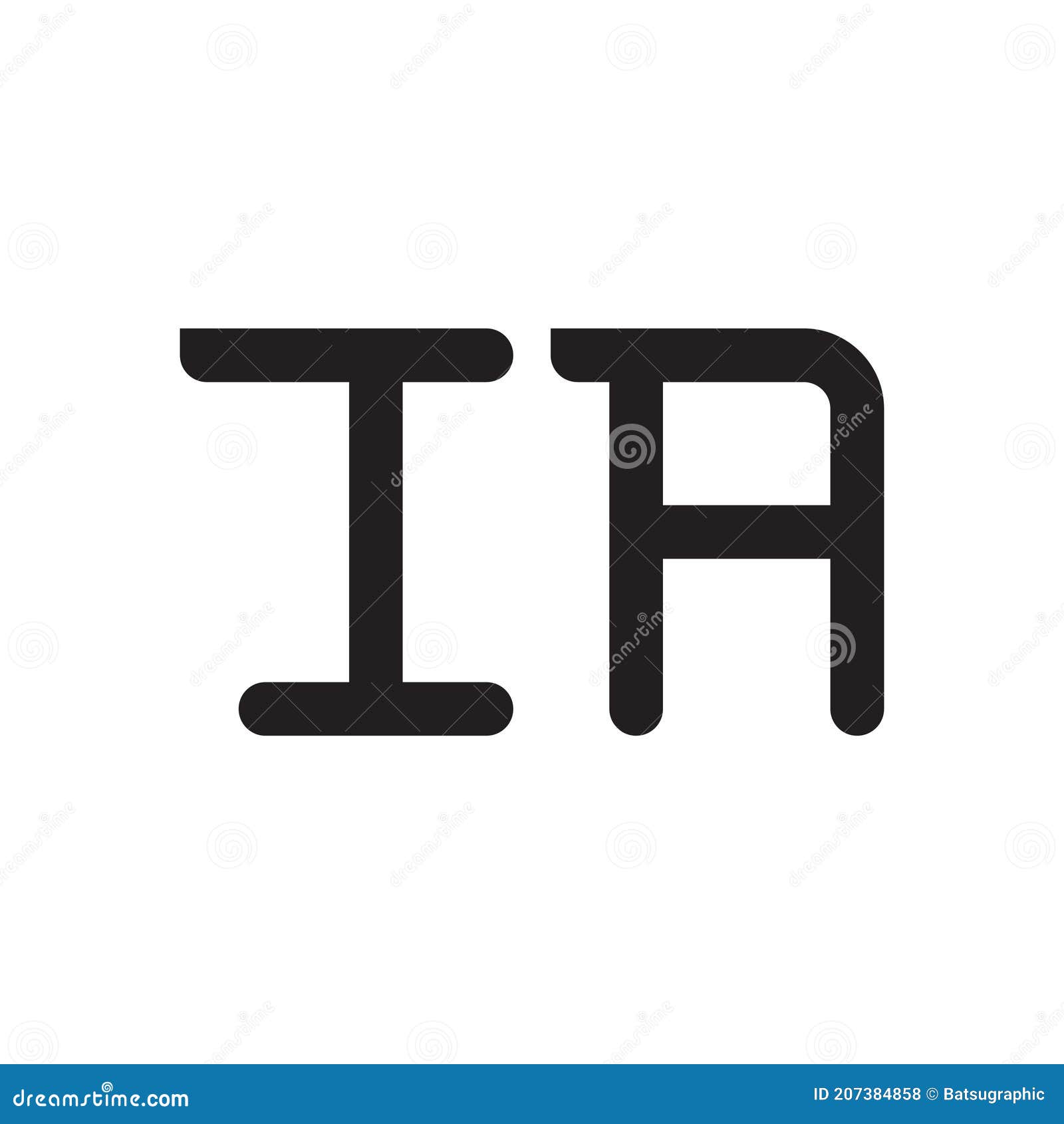 Ia Initial Letter Vector Logo Icon Stock Vector - Illustration of ...