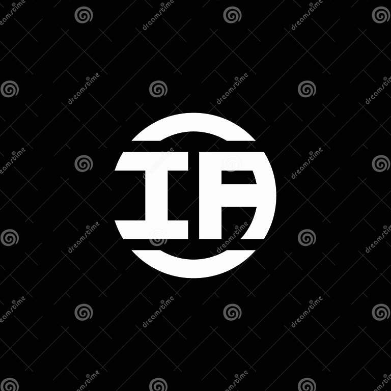 IA Logo Monogram Isolated on Circle Element Design Template Stock ...
