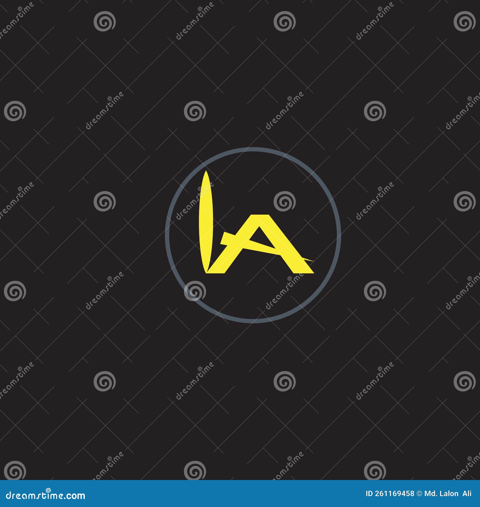 IA Text Logo Design stock vector. Illustration of letter - 261169458