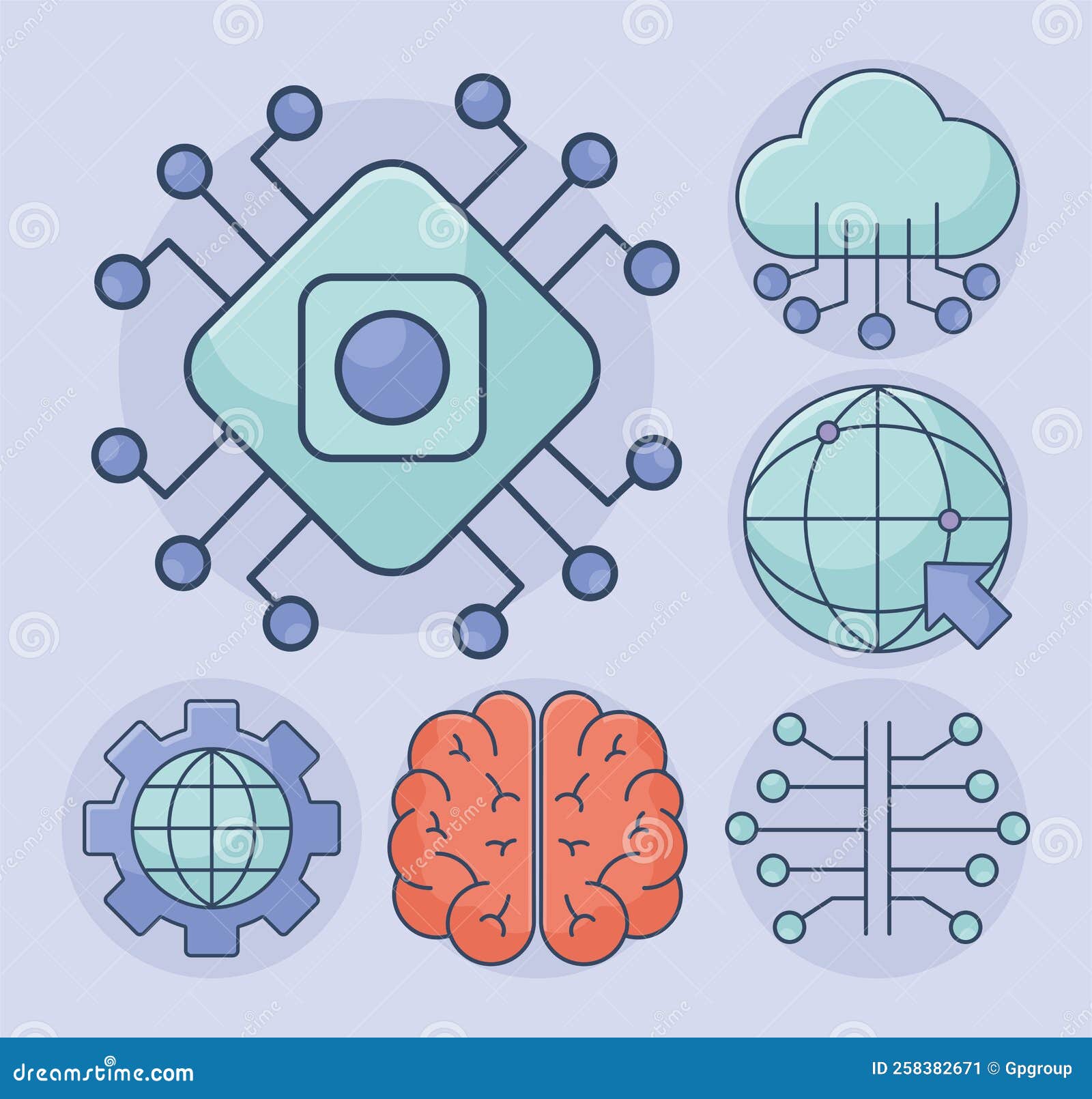 Ia technology elements stock illustration. Illustration of world ...