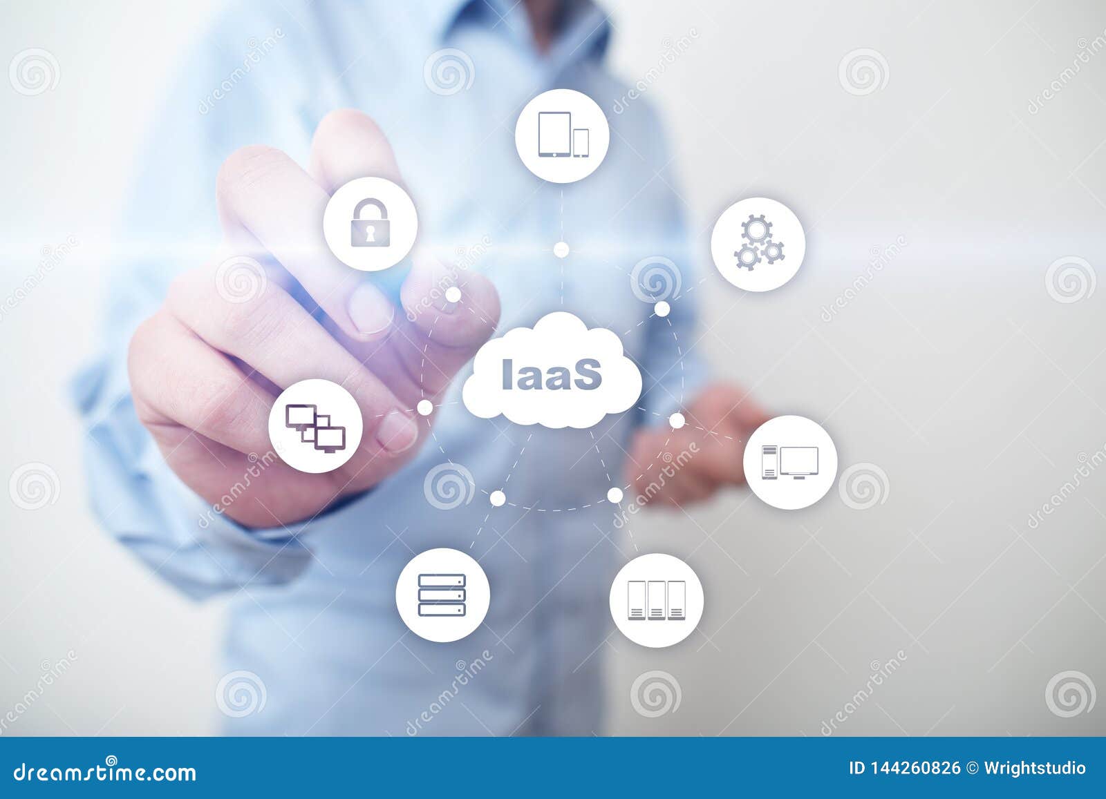 IaaS, Infrastructure As a Service. Internet and Networking Concept ...