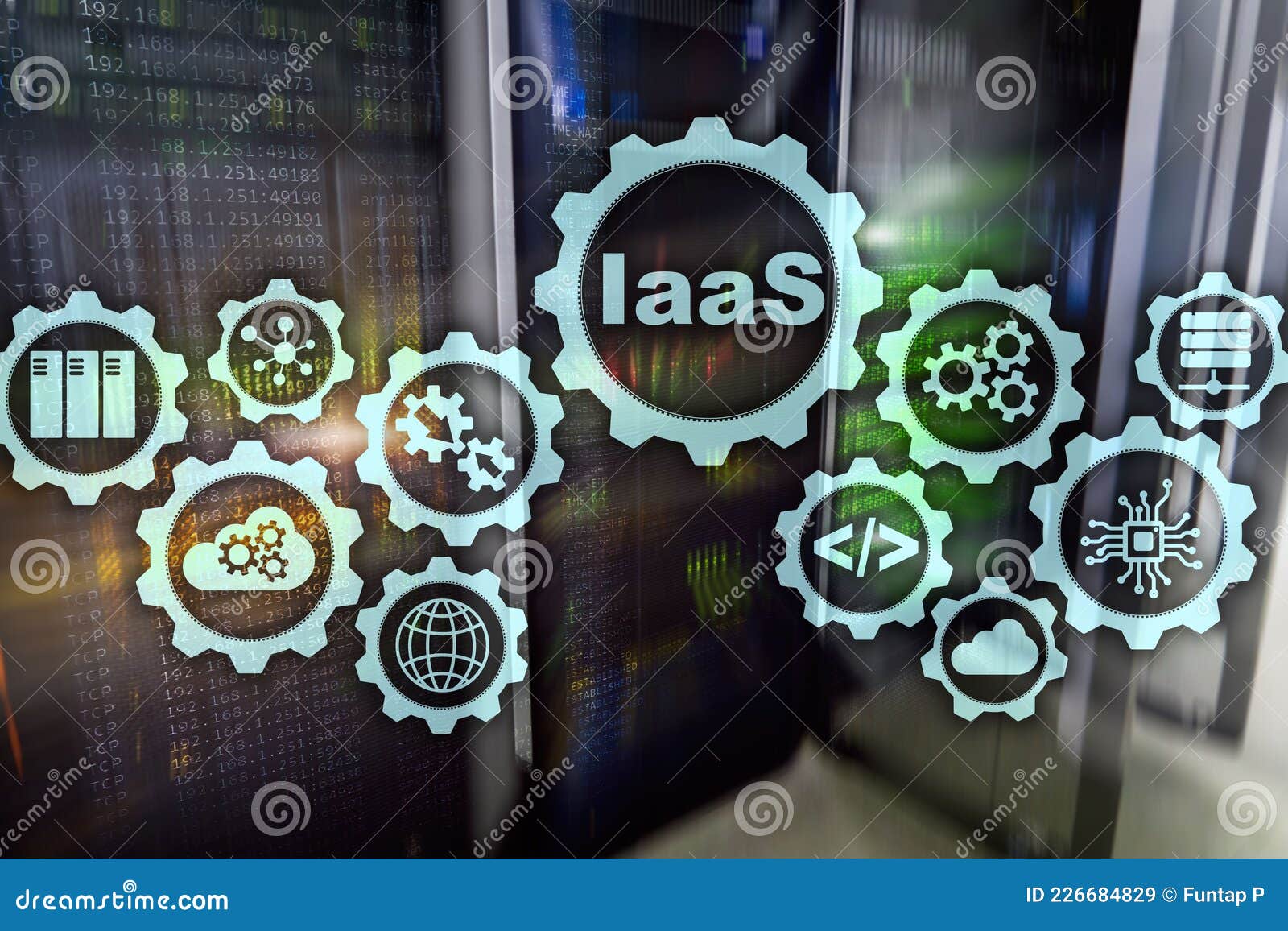 IaaS, Infrastructure As a Service. Online Internet and Networking ...