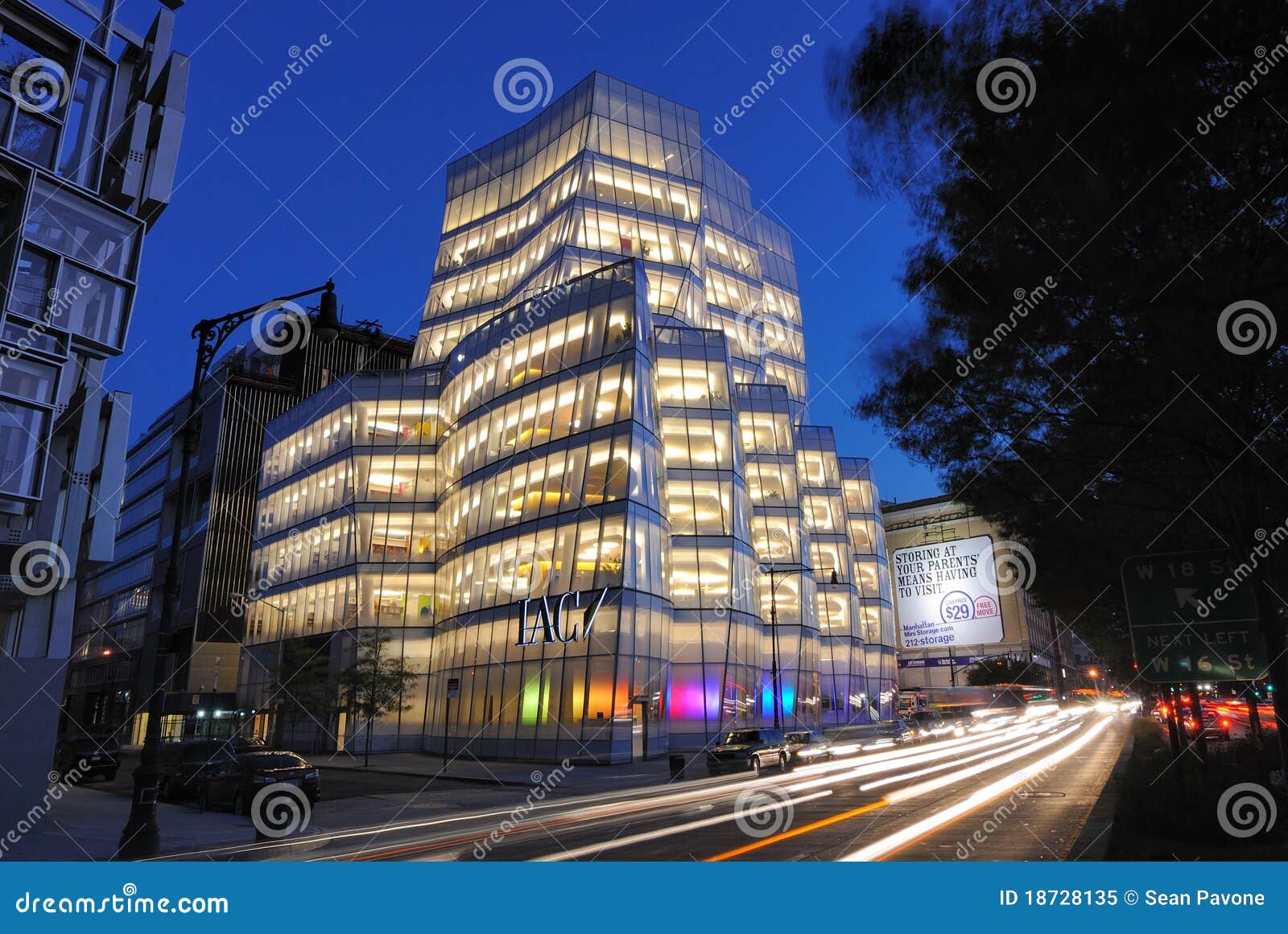 IAC Building editorial image. Image of destination, dawn - 18728135
