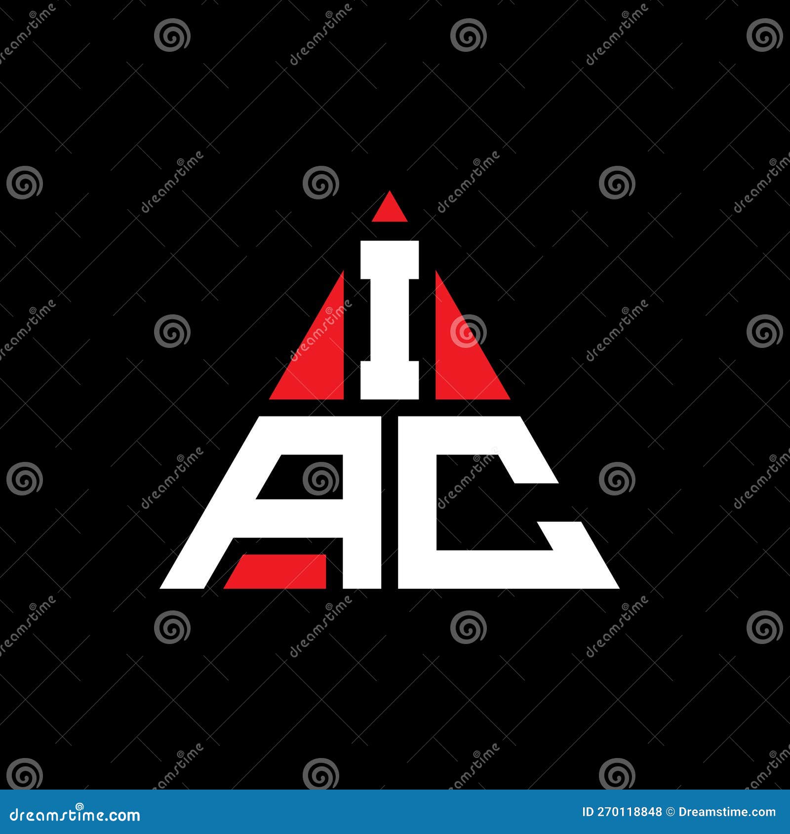IAC Triangle Letter Logo Design with Triangle Shape. IAC Triangle Logo ...