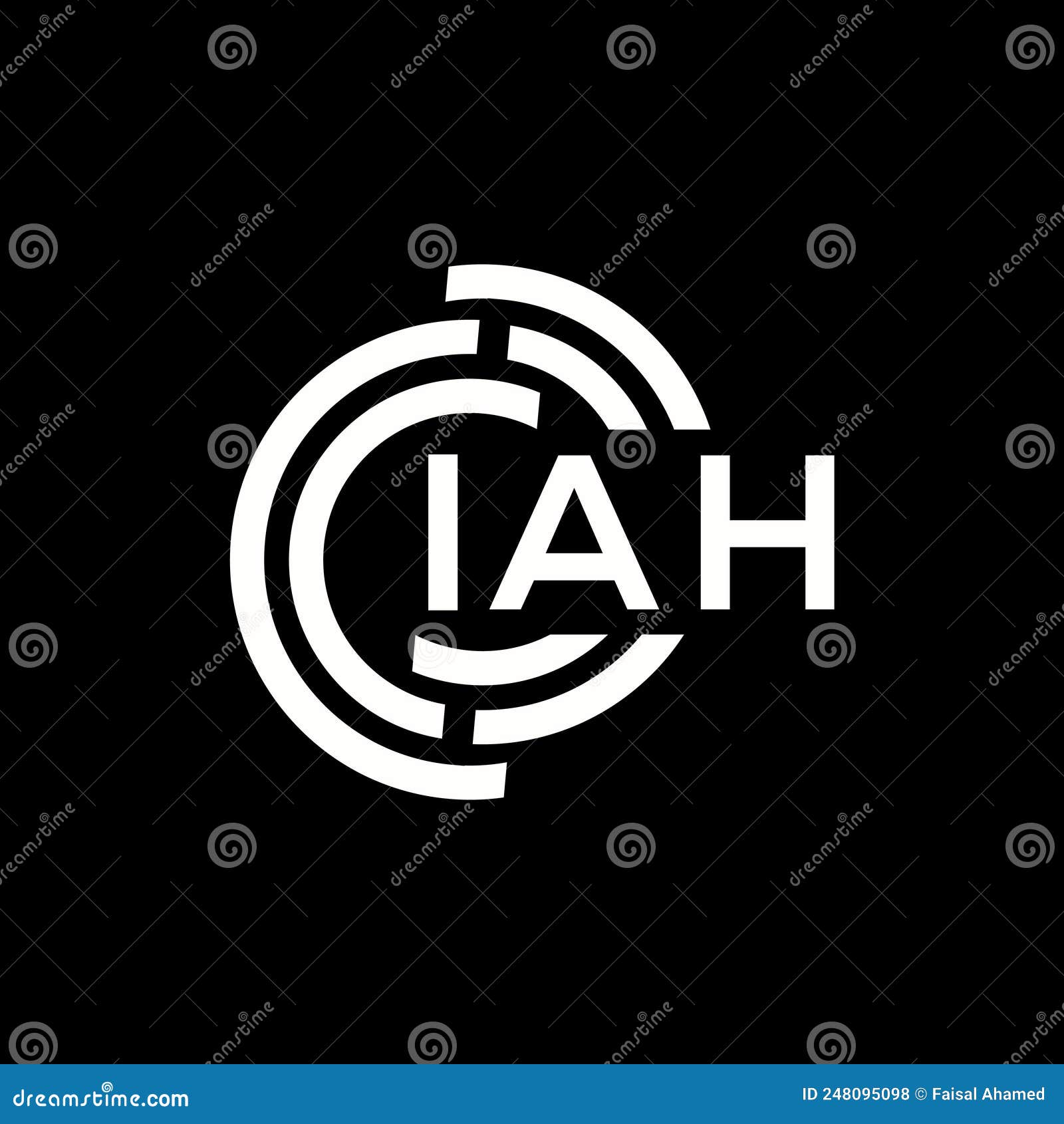 IAG Letter Logo Design on Black Background. IAG Creative Initials ...