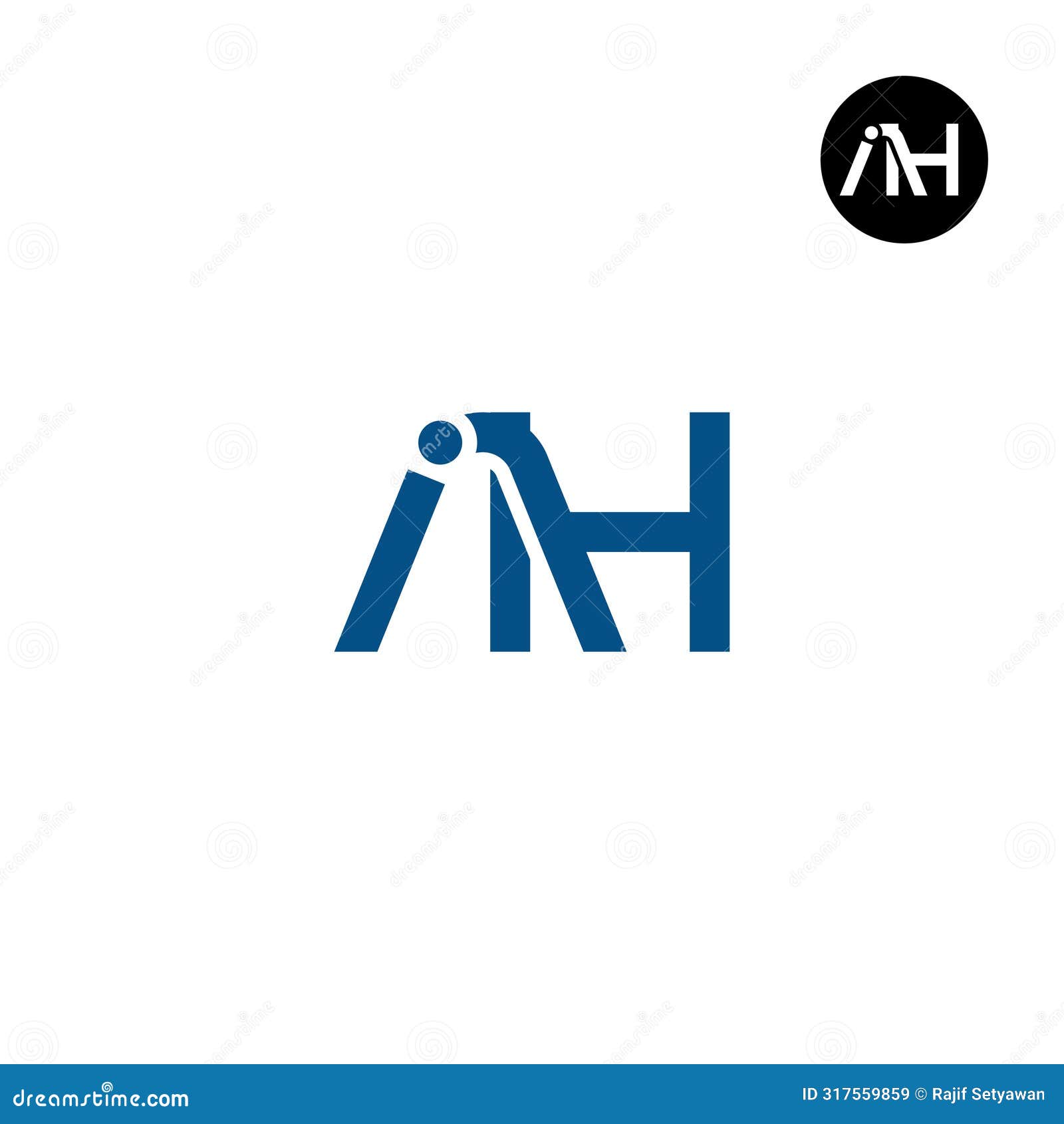 IAH Logo Letter Monogram Design Stock Vector - Illustration of alphabet ...