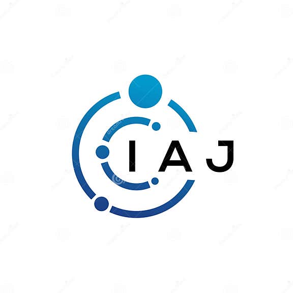 IAJ Letter Technology Logo Design on White Background. IAJ Creative ...