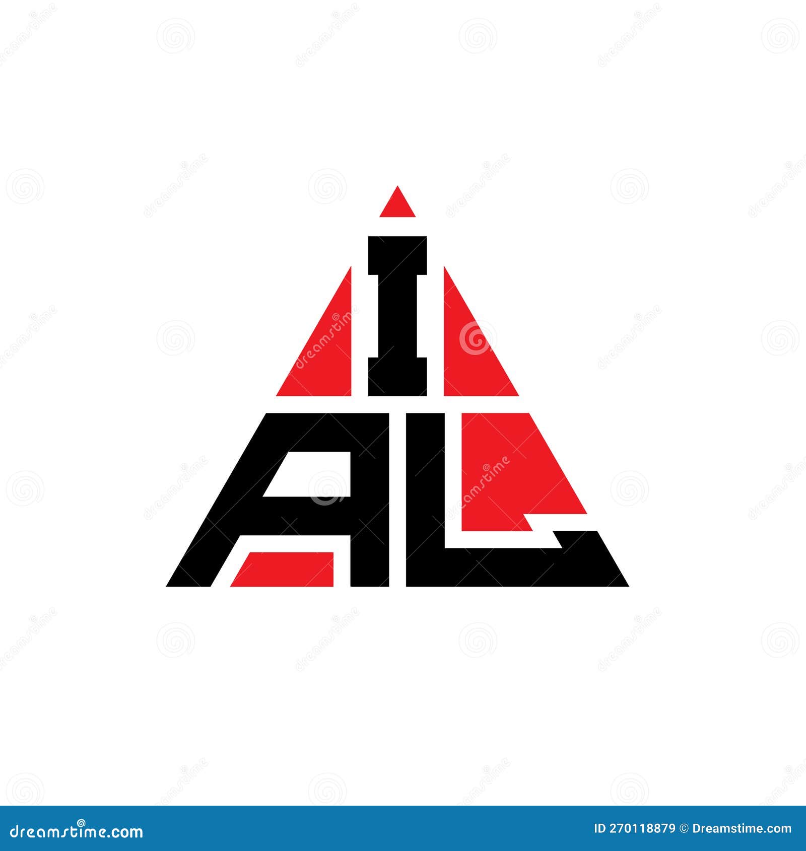 IAL Triangle Letter Logo Design with Triangle Shape. IAL Triangle Logo ...
