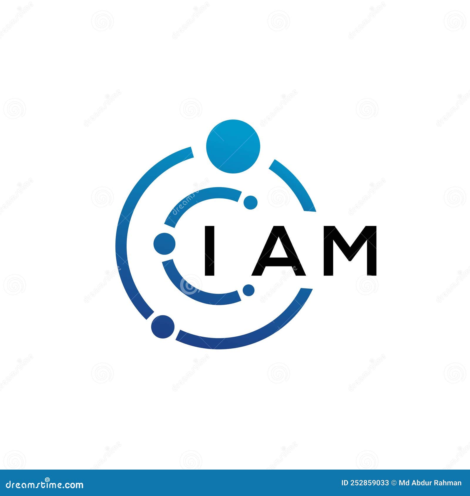 IAM Letter Technology Logo Design on White Background. IAM Creative ...