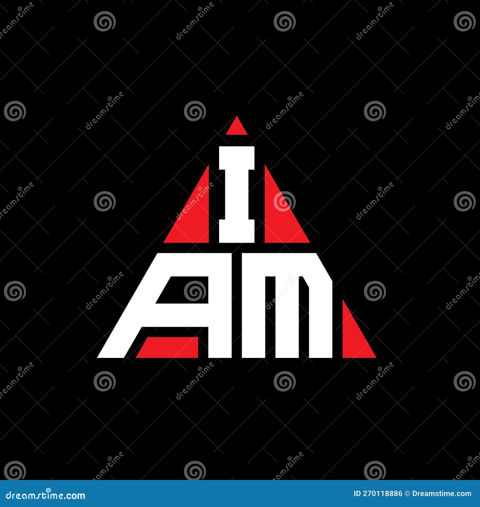 IAM Triangle Letter Logo Design with Triangle Shape. IAM Triangle Logo ...