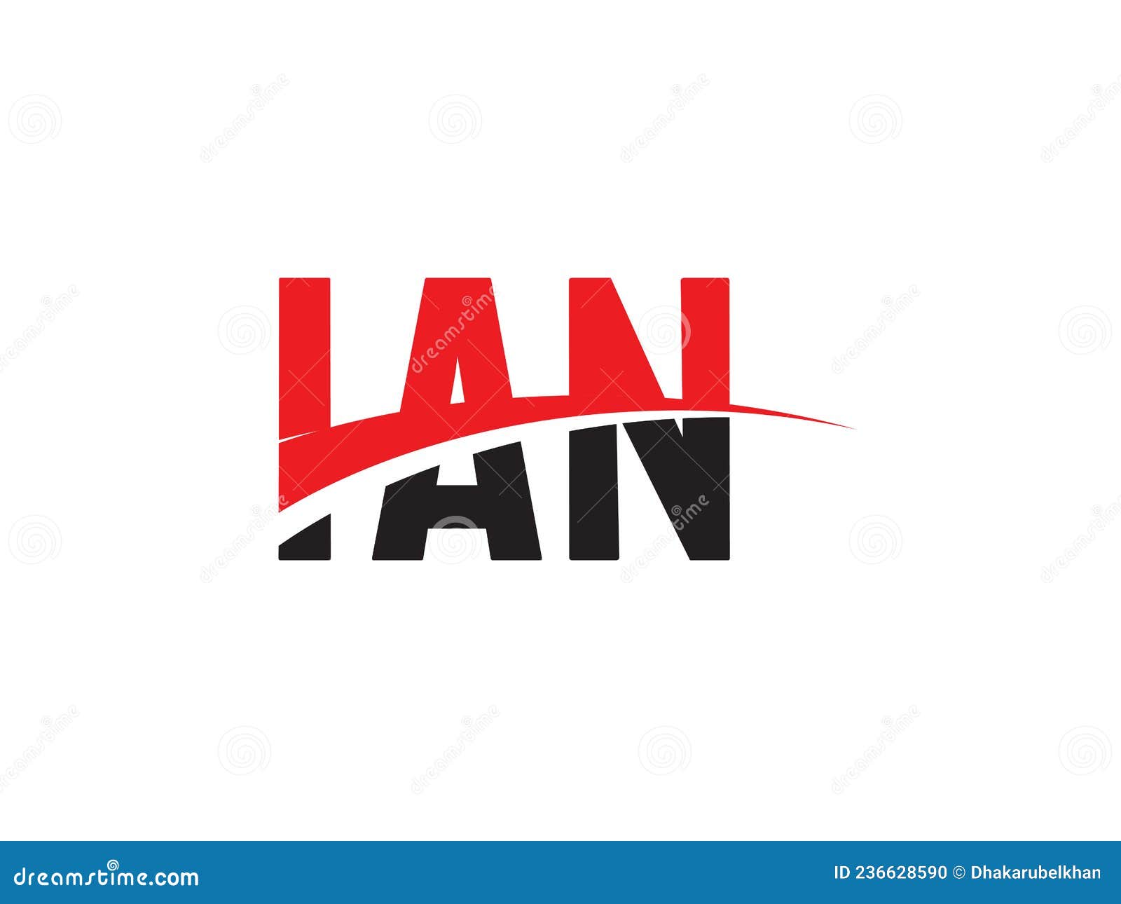 IAN Letter Initial Logo Design Vector Illustration Stock Vector ...