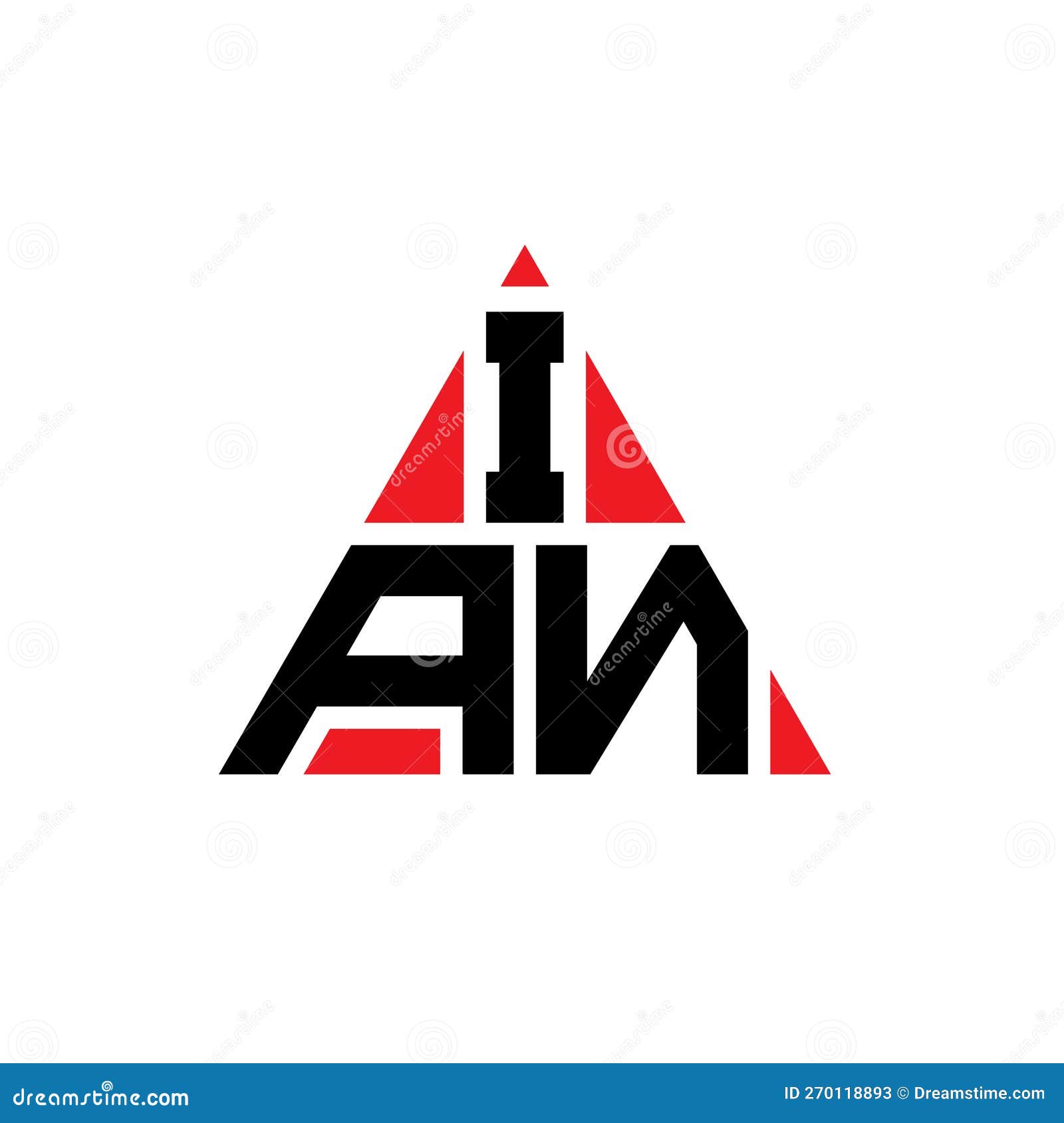 IAN Triangle Letter Logo Design With Triangle Shape. IAN Triangle Logo ...