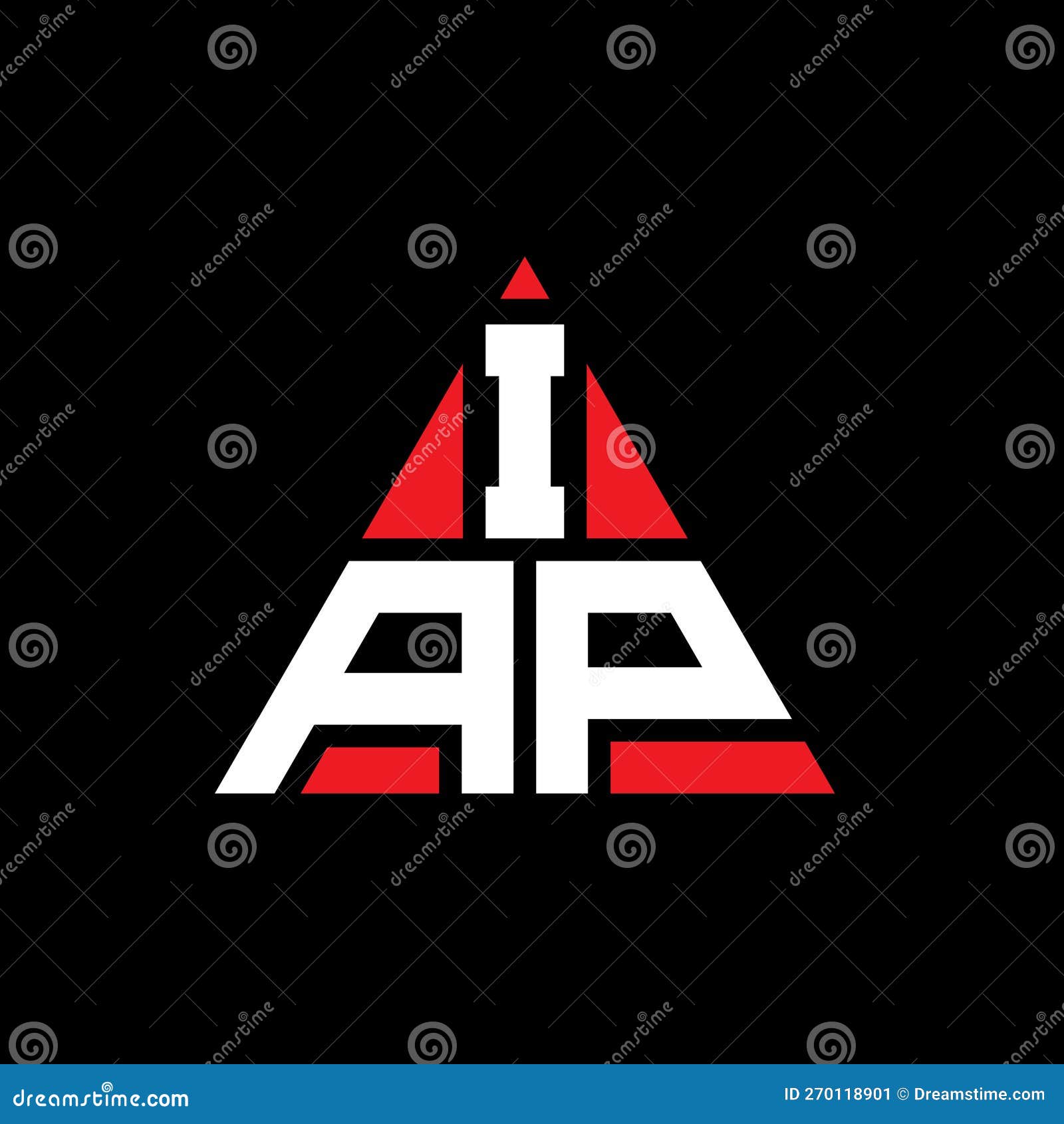 IAP Triangle Letter Logo Design with Triangle Shape. IAP Triangle Logo ...