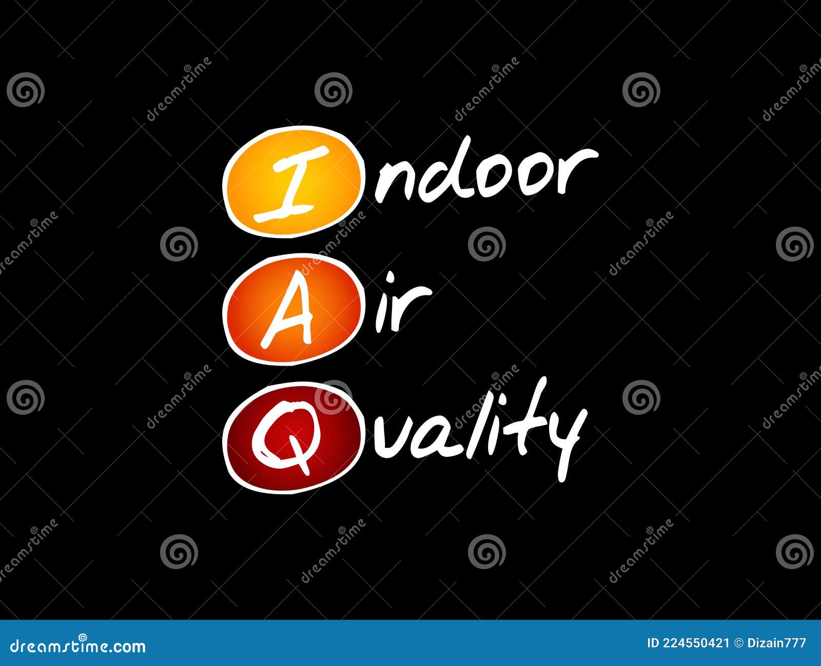 IAQ - Indoor Air Quality Acronym, Concept Background Stock Illustration ...