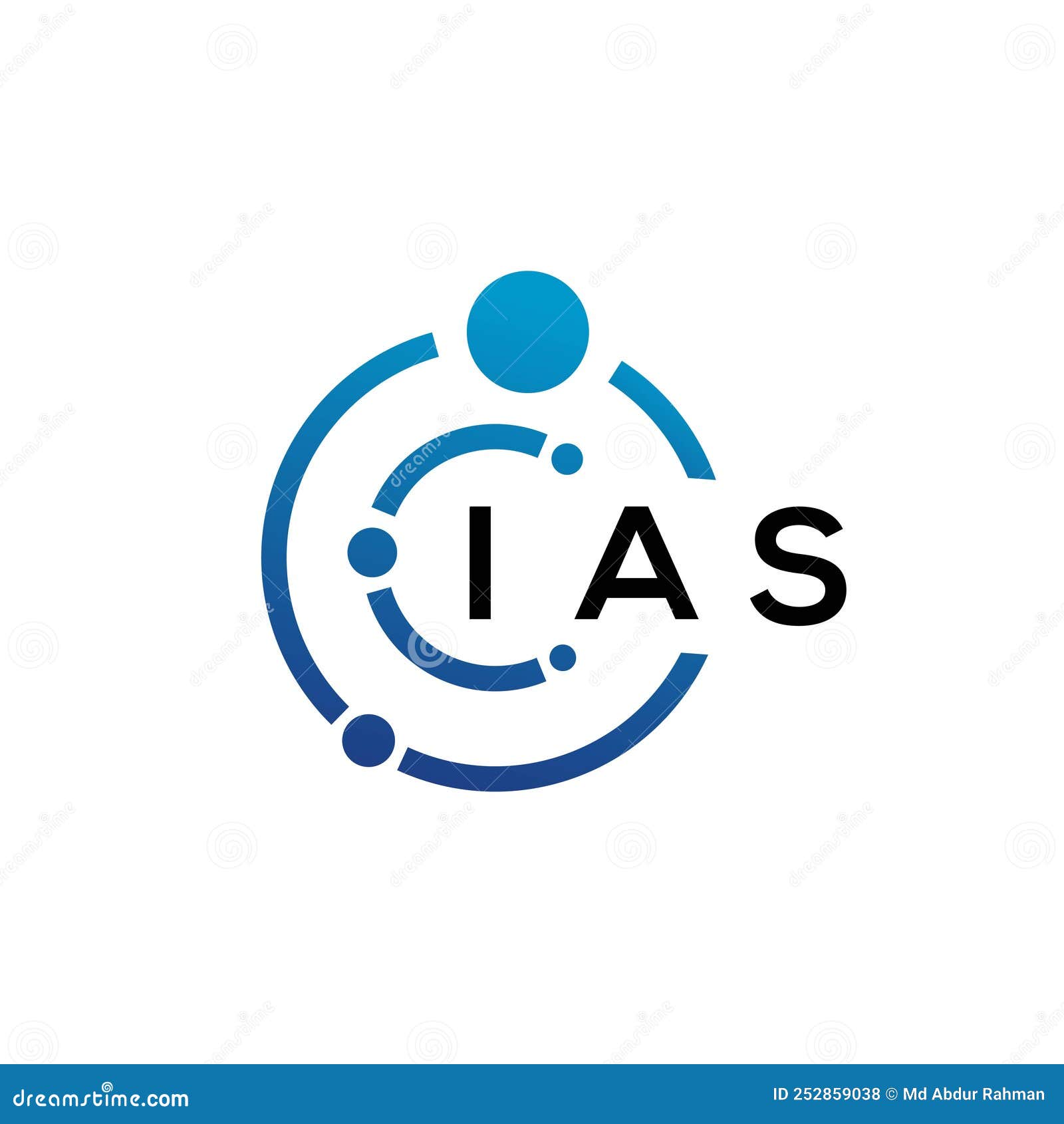IAS Letter Technology Logo Design on White Background. IAS Creative ...
