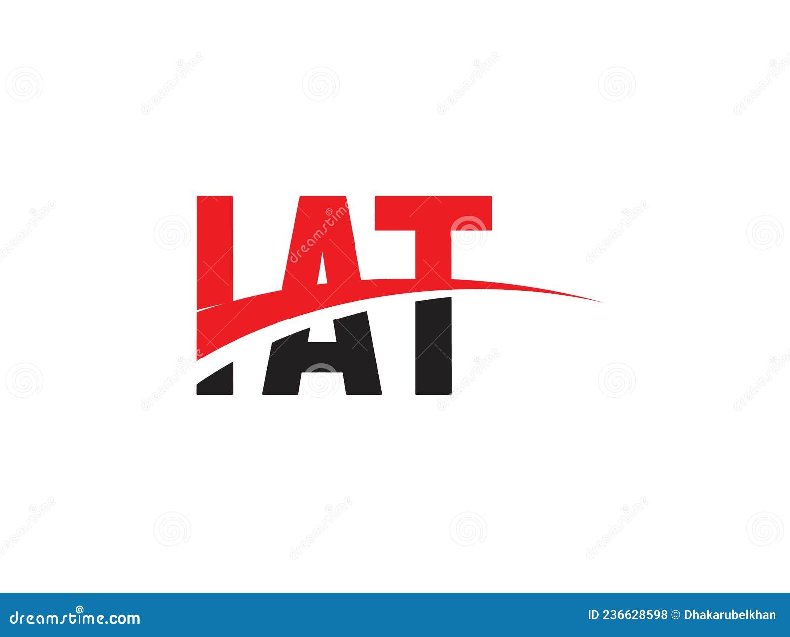 IAT Letter Initial Logo Design Vector Illustration Stock Vector ...
