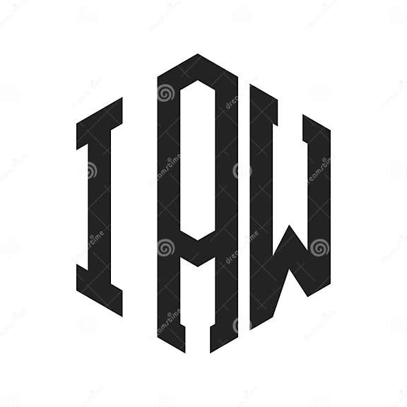 IAW Logo Design. Initial Letter IAW Monogram Logo Using Hexagon Shape ...