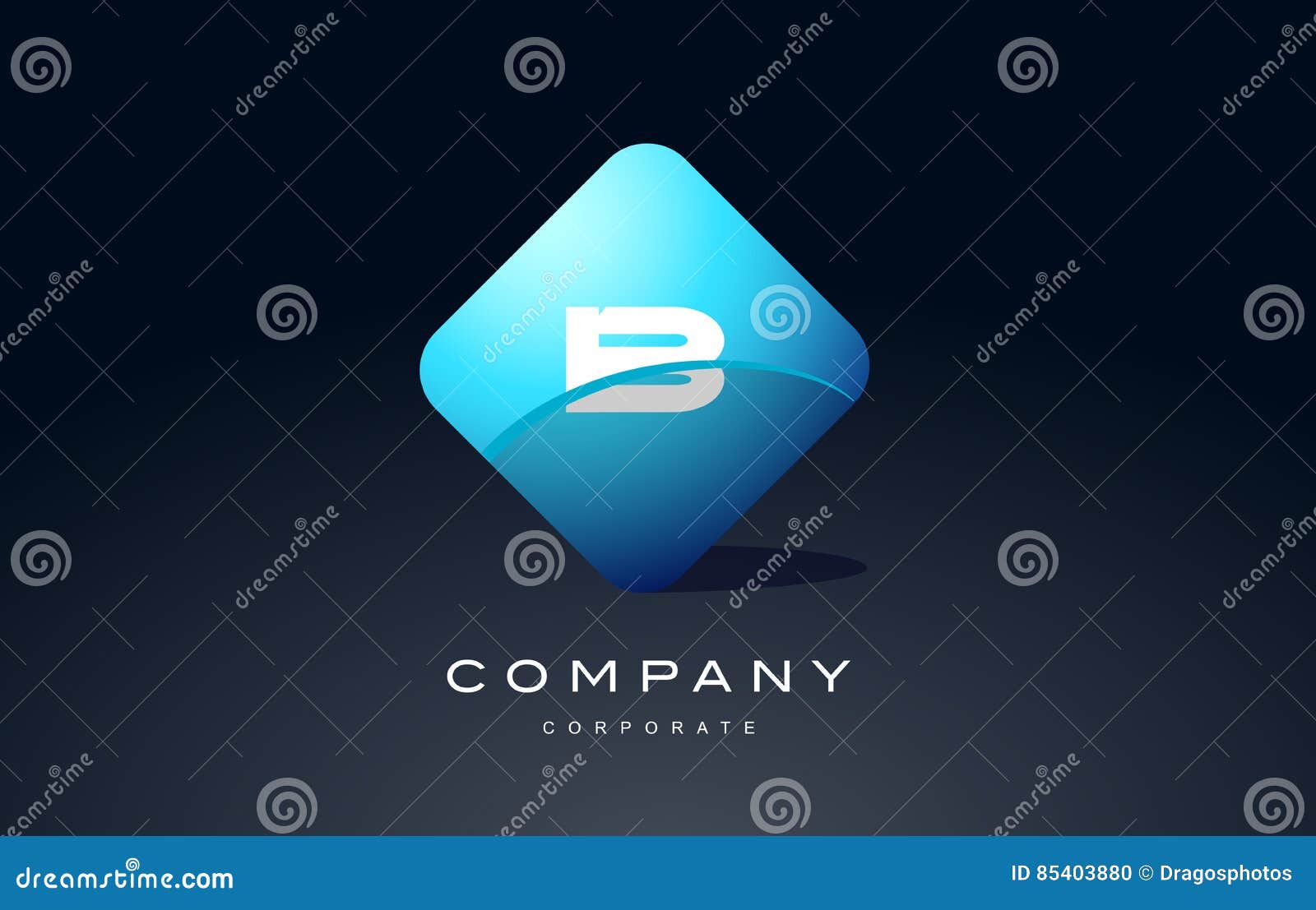 B Alphabet Blue Hexagon Letter Logo Vector Icon Design Stock Vector ...