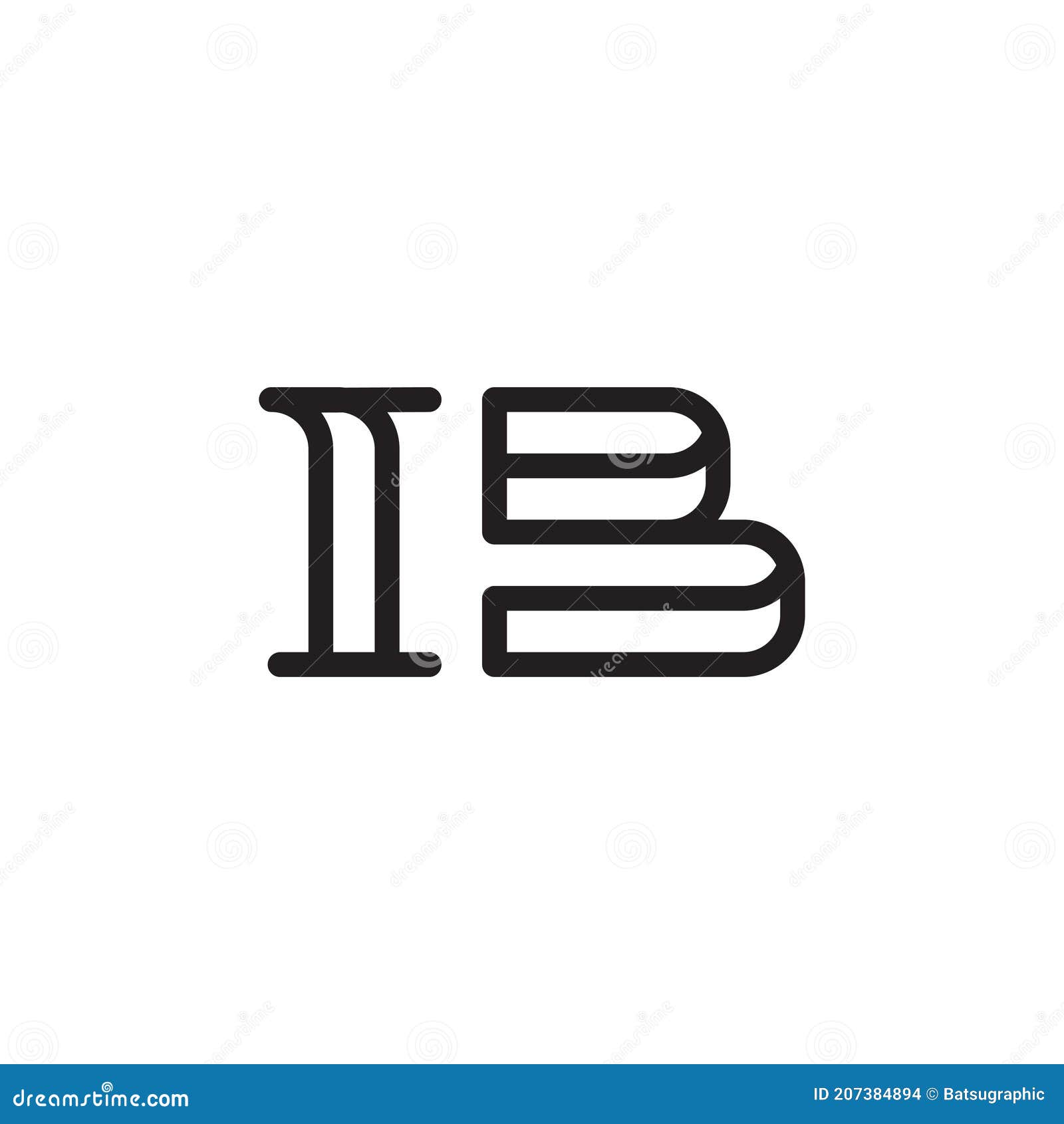 Ib Initial Letter Vector Logo Icon Stock Vector - Illustration of ...